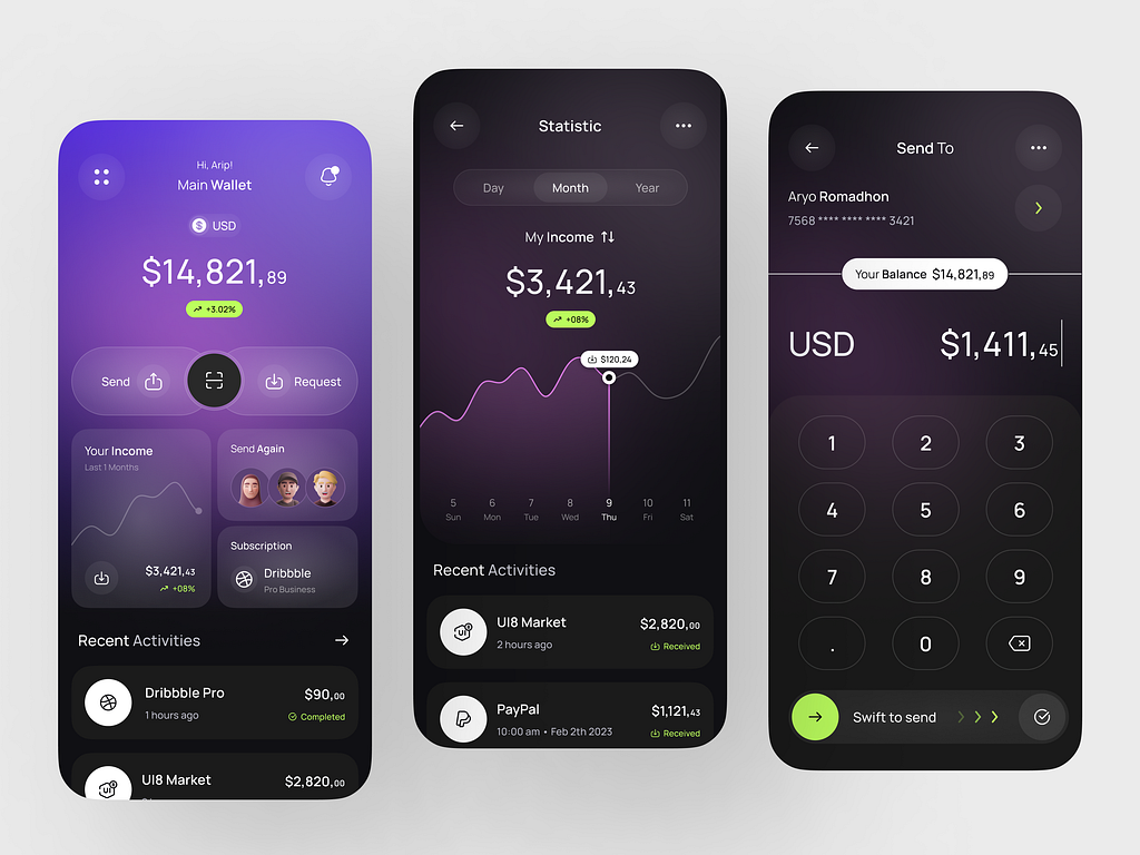 Finance - Digital Banking Mobile App by Arip for Enver Studio on Dribbble