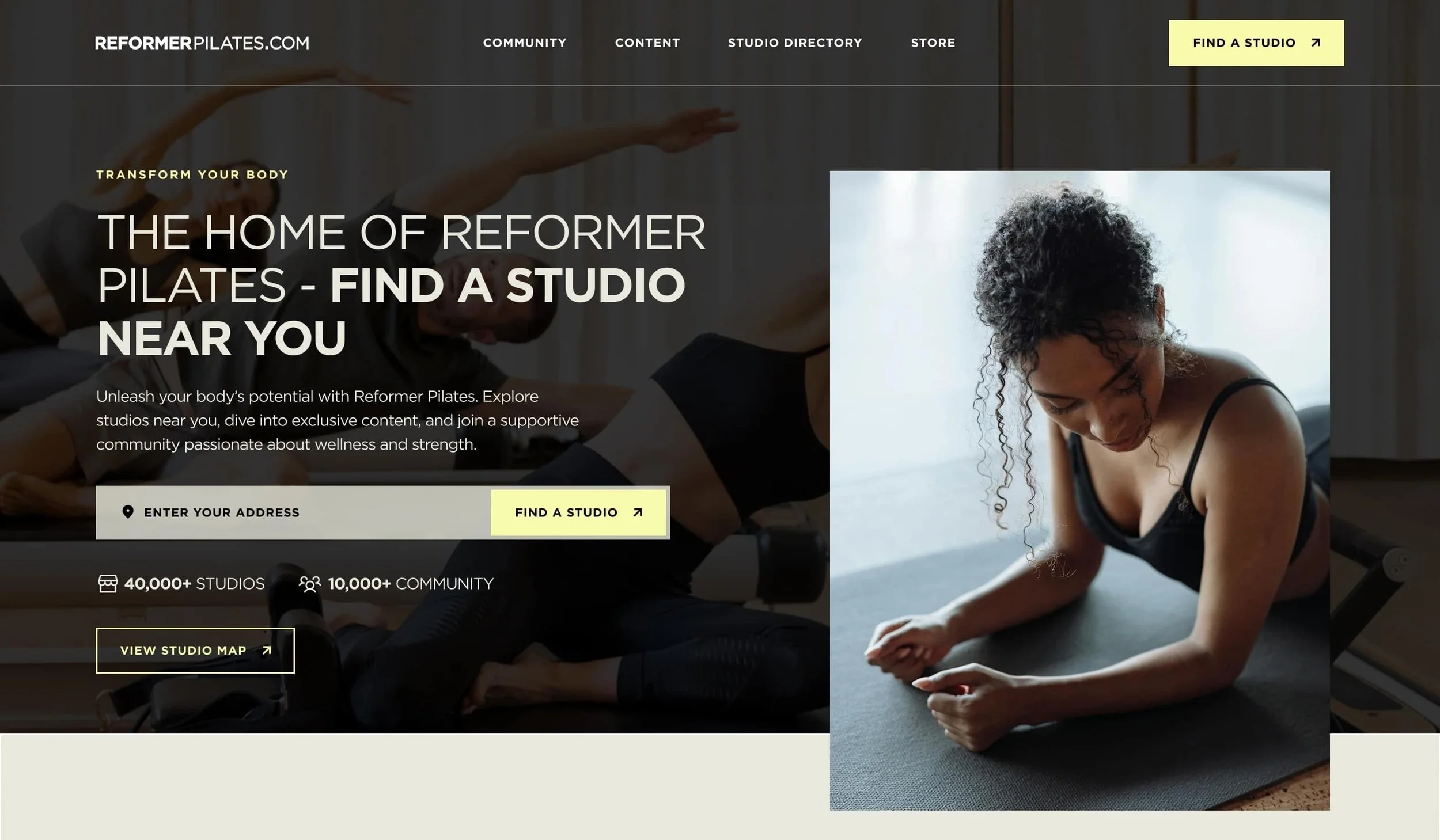 Reformer Pilates: Clean Wellness Studio Website by Sam Crawford ...