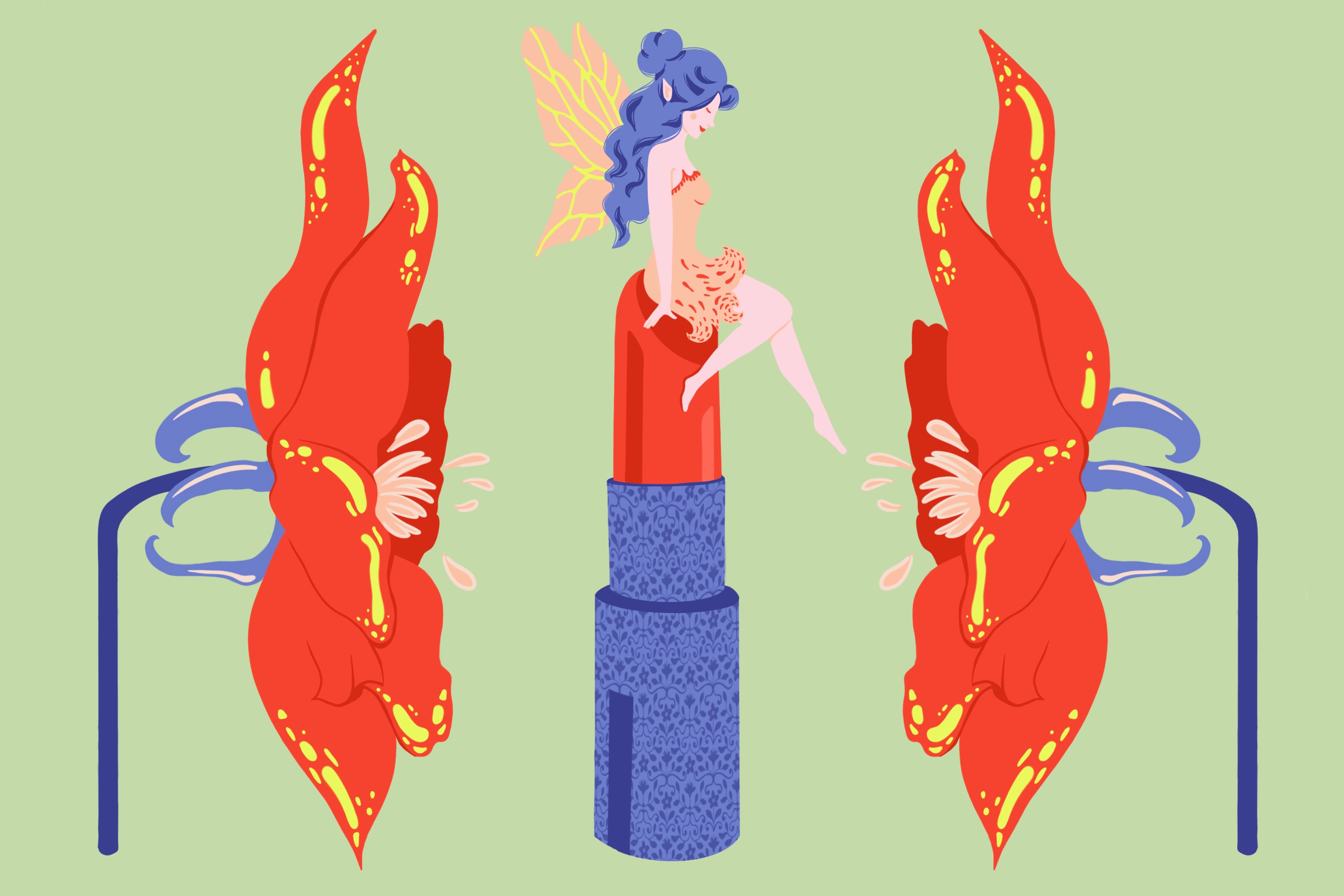 Illustrations for cosmetics brand by Polina Korelchuk on Dribbble