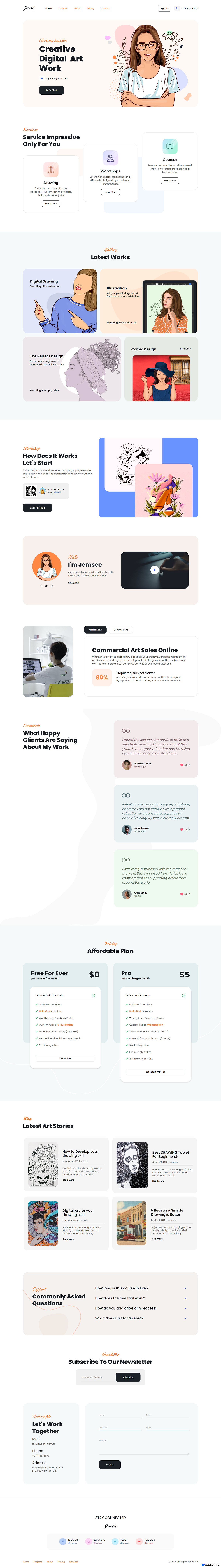 Artist Portfolio Website | Figma to Webflow by Khushimoy Roy on Dribbble