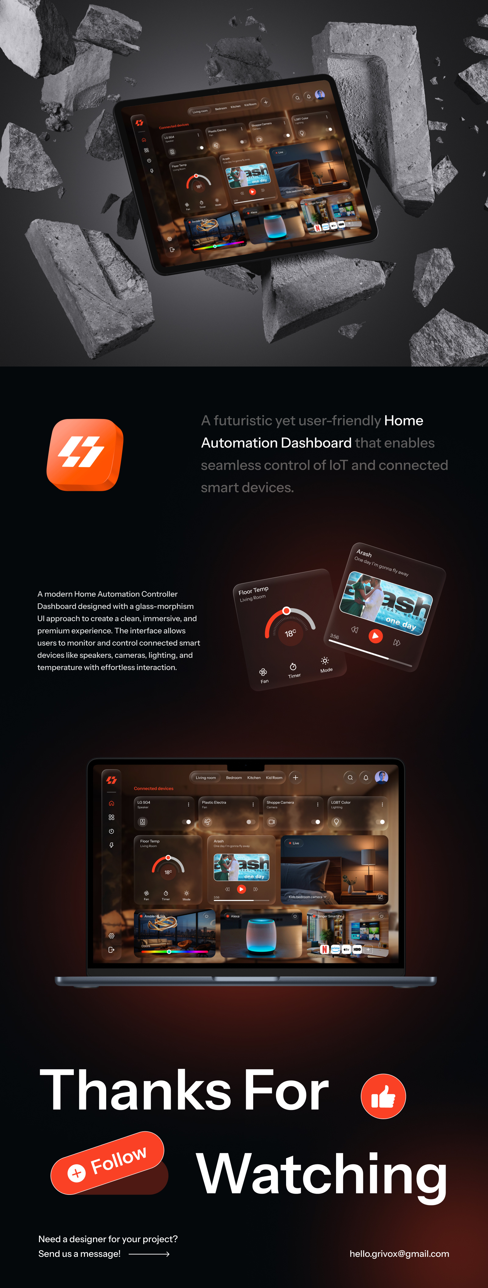 Home Controller Dashboard UI/UX by Grivox Design Studio on Dribbble