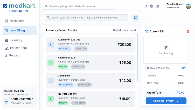 POS Dashboard by Kajol on Dribbble
