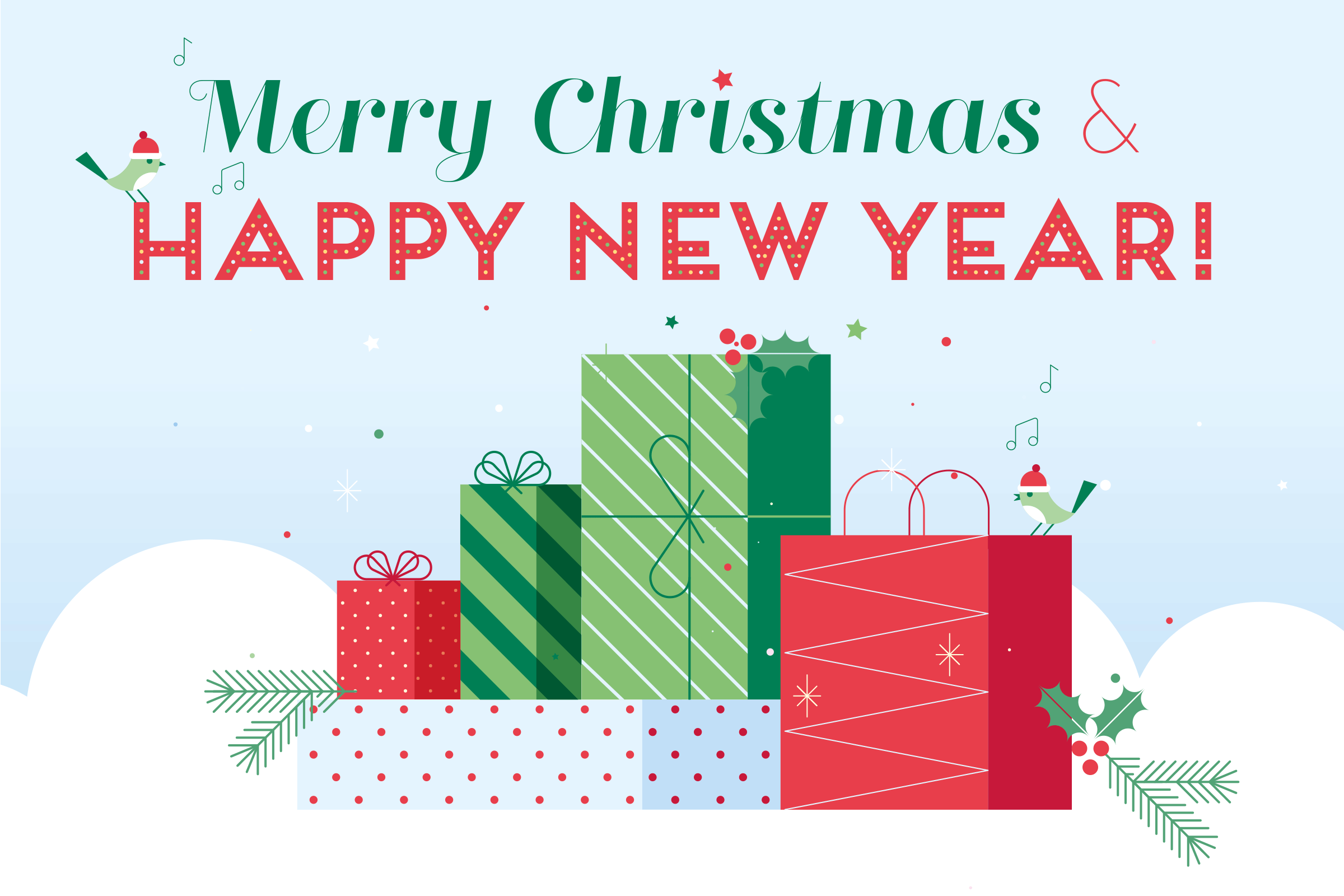 Merry Christmas & Happy New Year! by Veerle Pieters on Dribbble