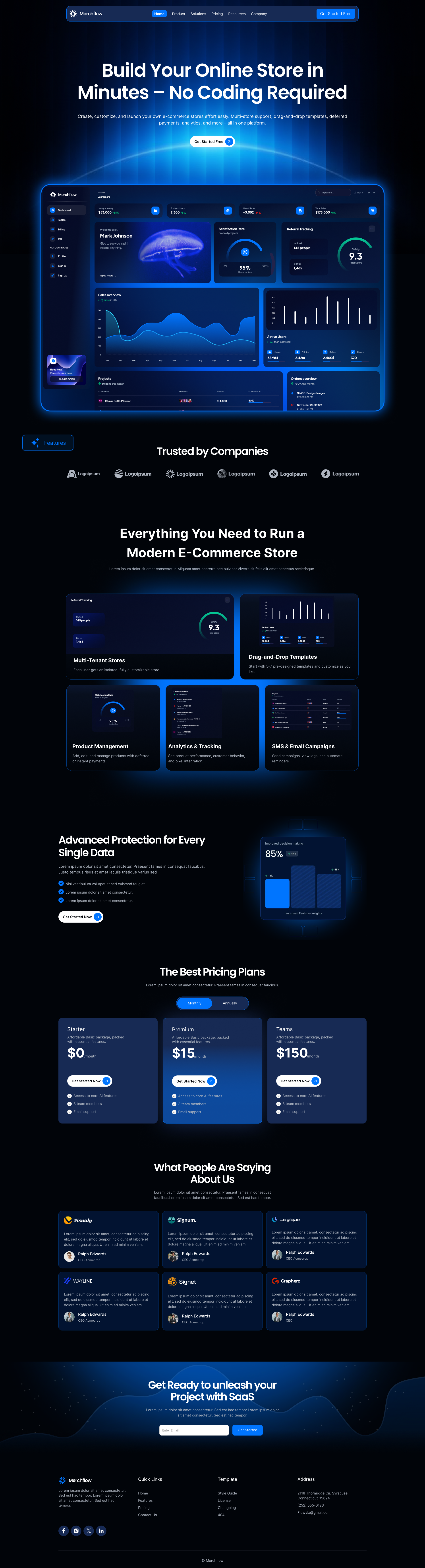 No-Code Store Builder SaaS Landing Page by MD Shihab on Dribbble