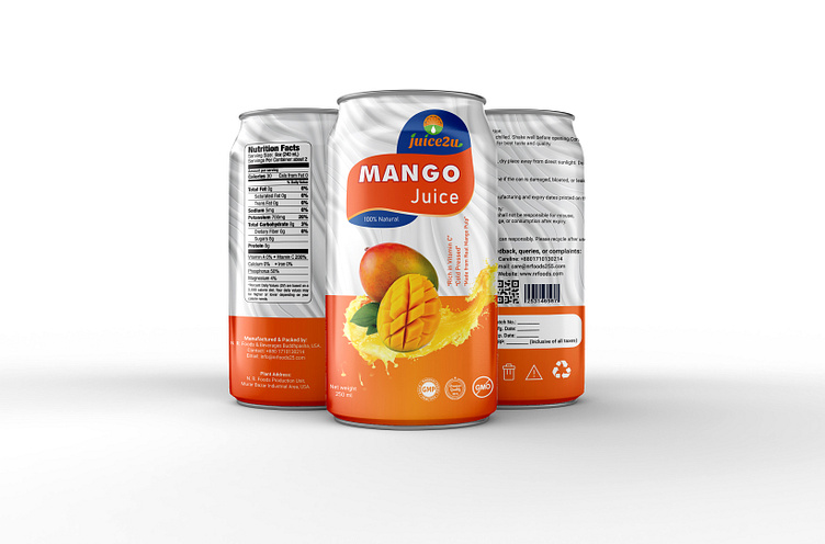Juice Can label and Packaging design by Rinku Malakar on Dribbble