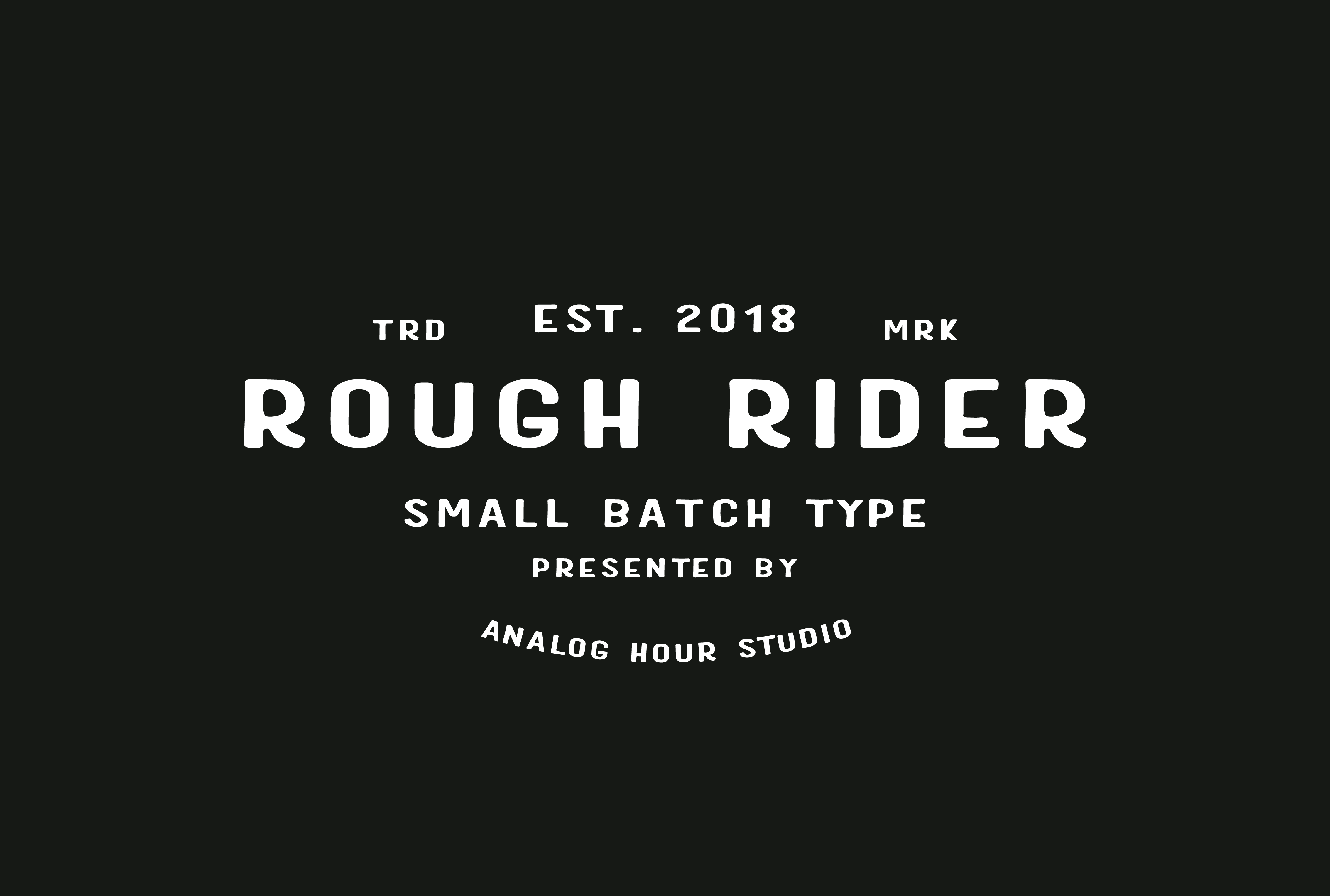 Rough Rider - A Vintage Industrial Display Typeface by Analog Hour Creative Studio on Dribbble