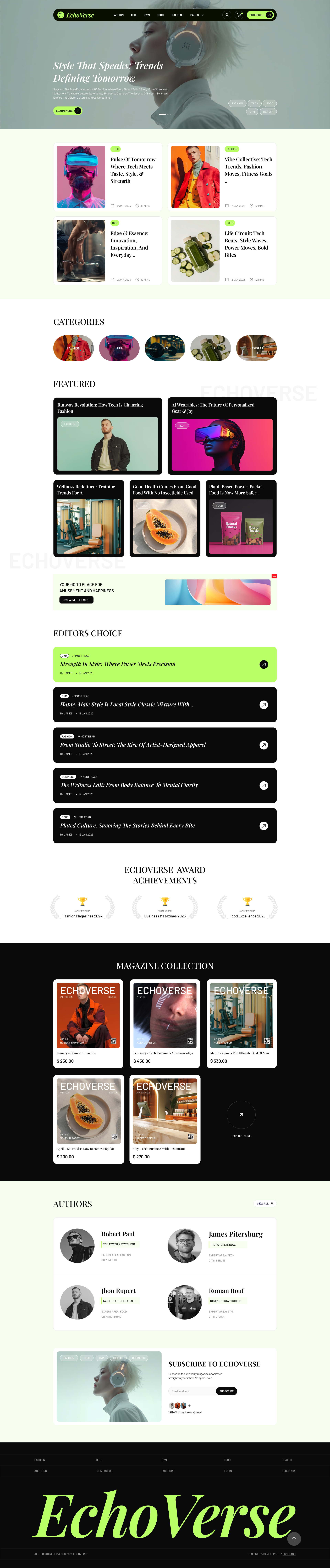 Magazine & Blog Website Design by Morshedur Rahman Rana on Dribbble