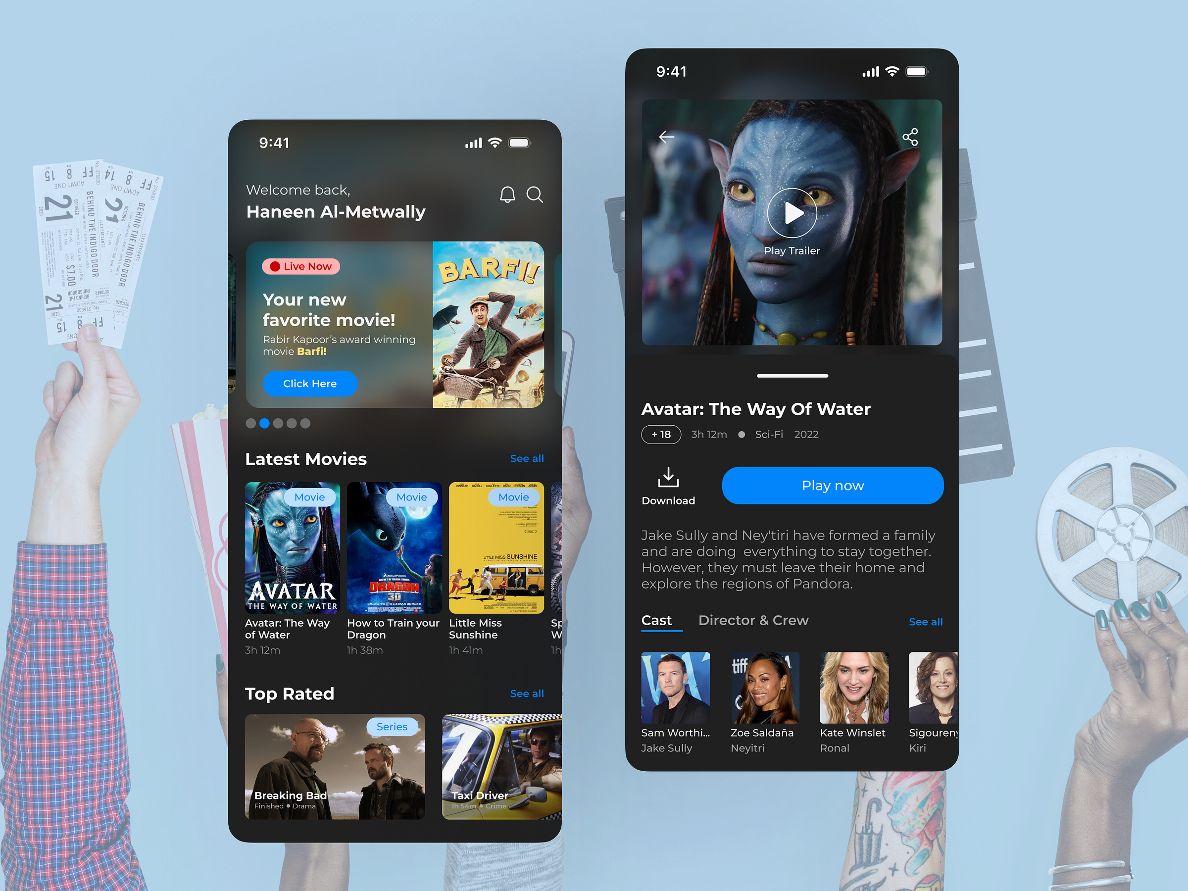 Movie Streaming Mobile App by Haneen Mohamed Metwally on Dribbble