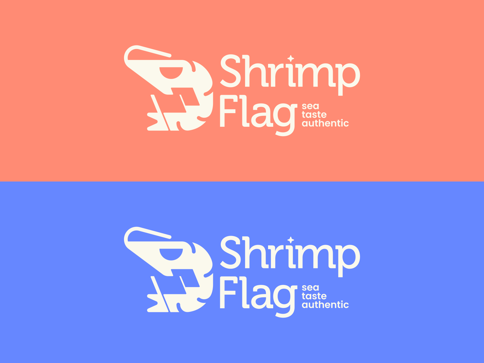 Shrimp Flag Logo and Visual Design Garagephic Studio by Garagephic ...