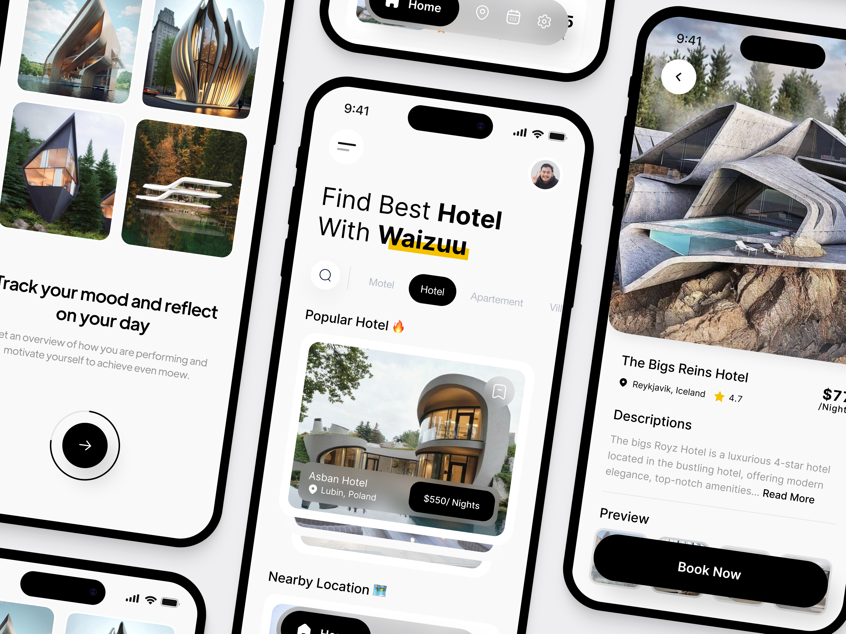 Waizuu - Hotel Booking Mobile App by Fanka for Korsa on Dribbble