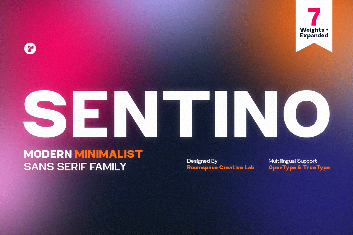 Sentino – Modern Minimalist Sans Serif Family by Roomspace Creative Lab ...