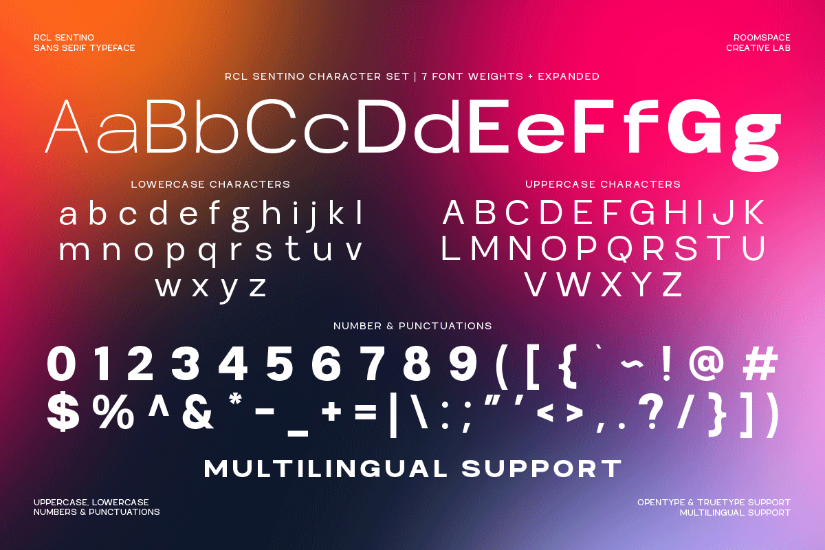 Sentino – Modern Minimalist Sans Serif Family by Roomspace Creative Lab ...