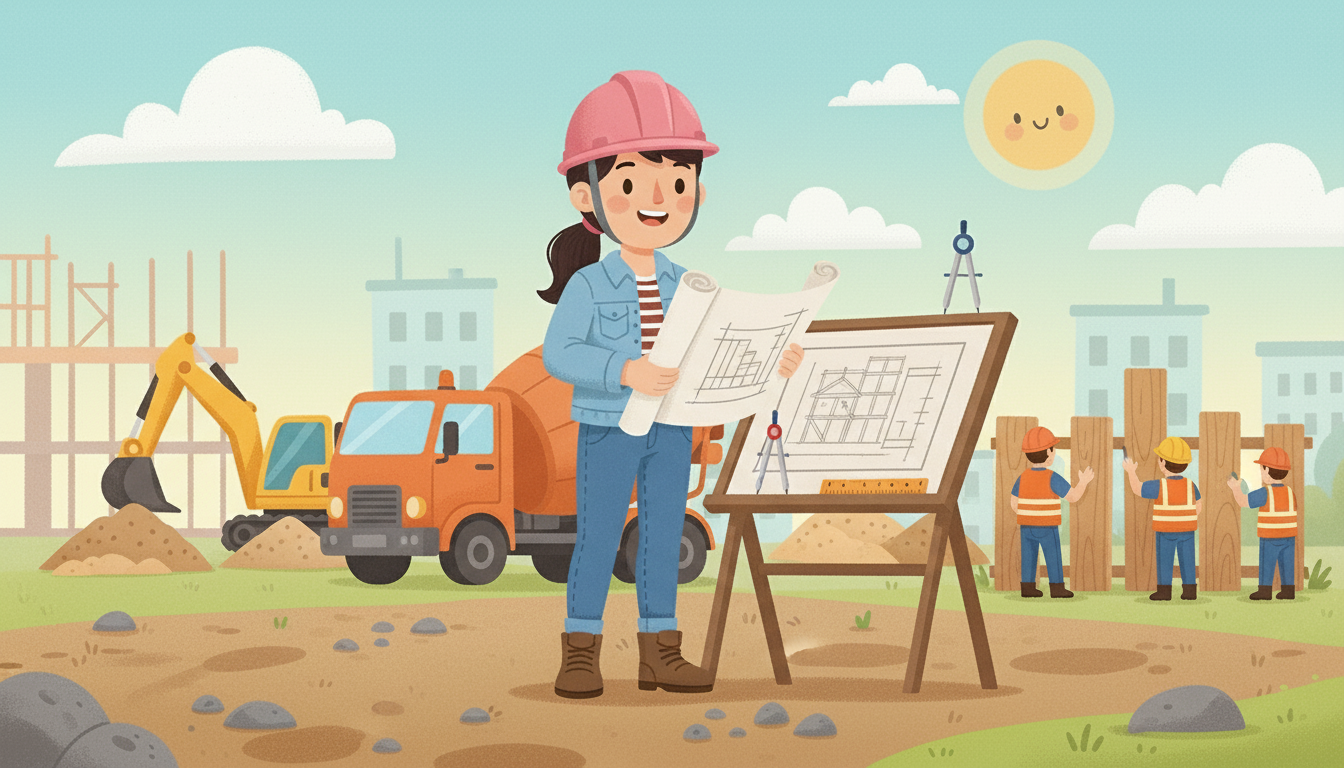 Cute Construction & Engineering Character Illustrations by Xin Yan on ...