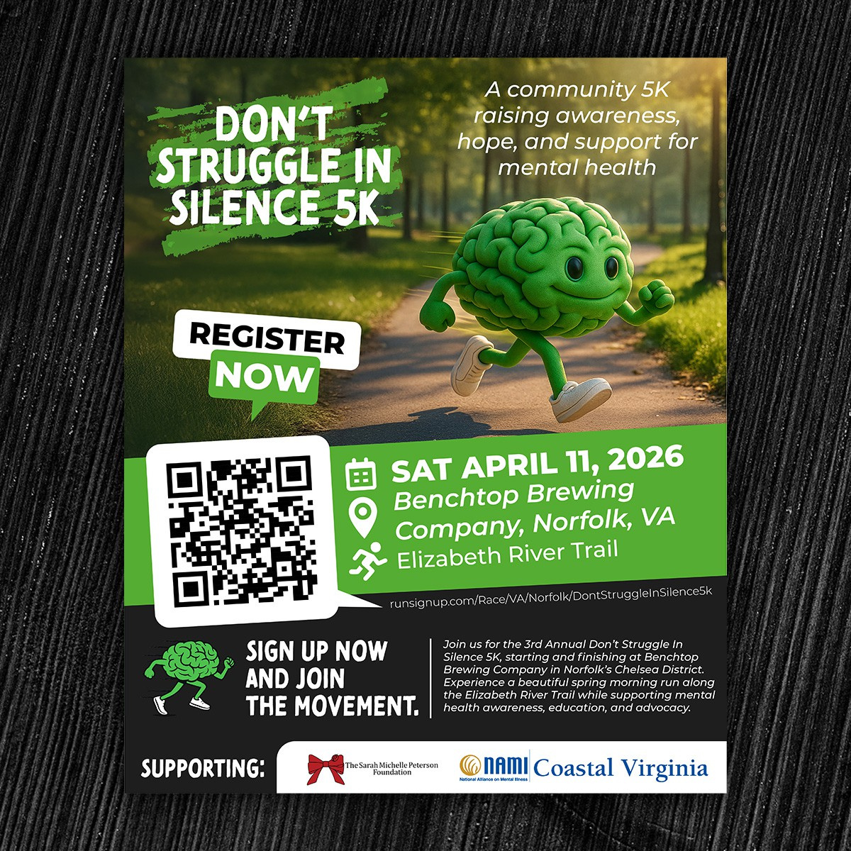 Don’t Struggle in Silence 5K — Mental Health Awareness Run by Michael ...