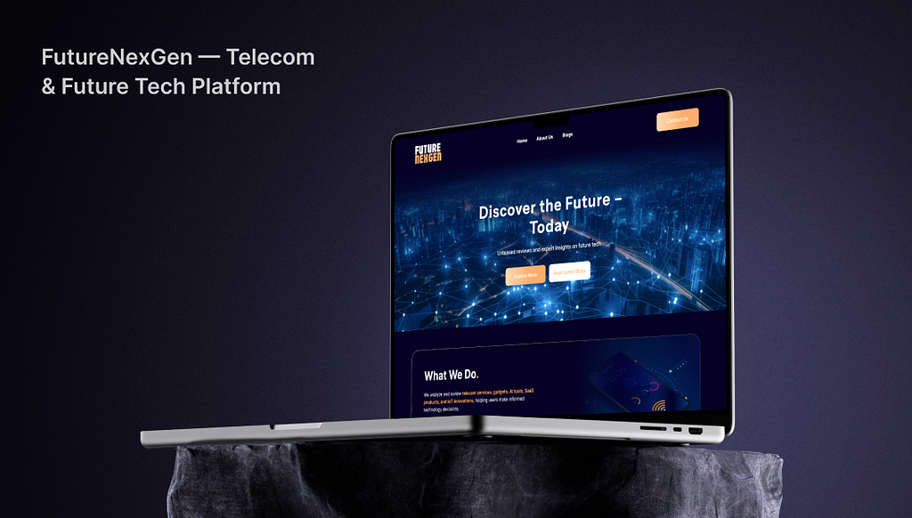 FutureNexGen – Tech & Telecom Web UI Design by Neha Verma on Dribbble