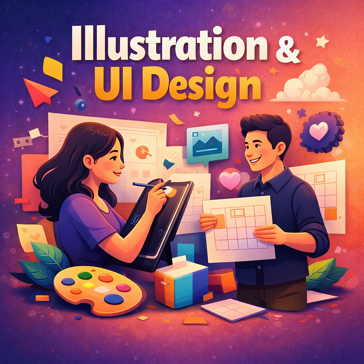 IIIustration UI Design by Adel Mouhouche on Dribbble