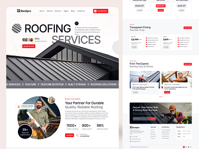 Roofing Services Website Design by FleexStudio | Web Design Agency on ...