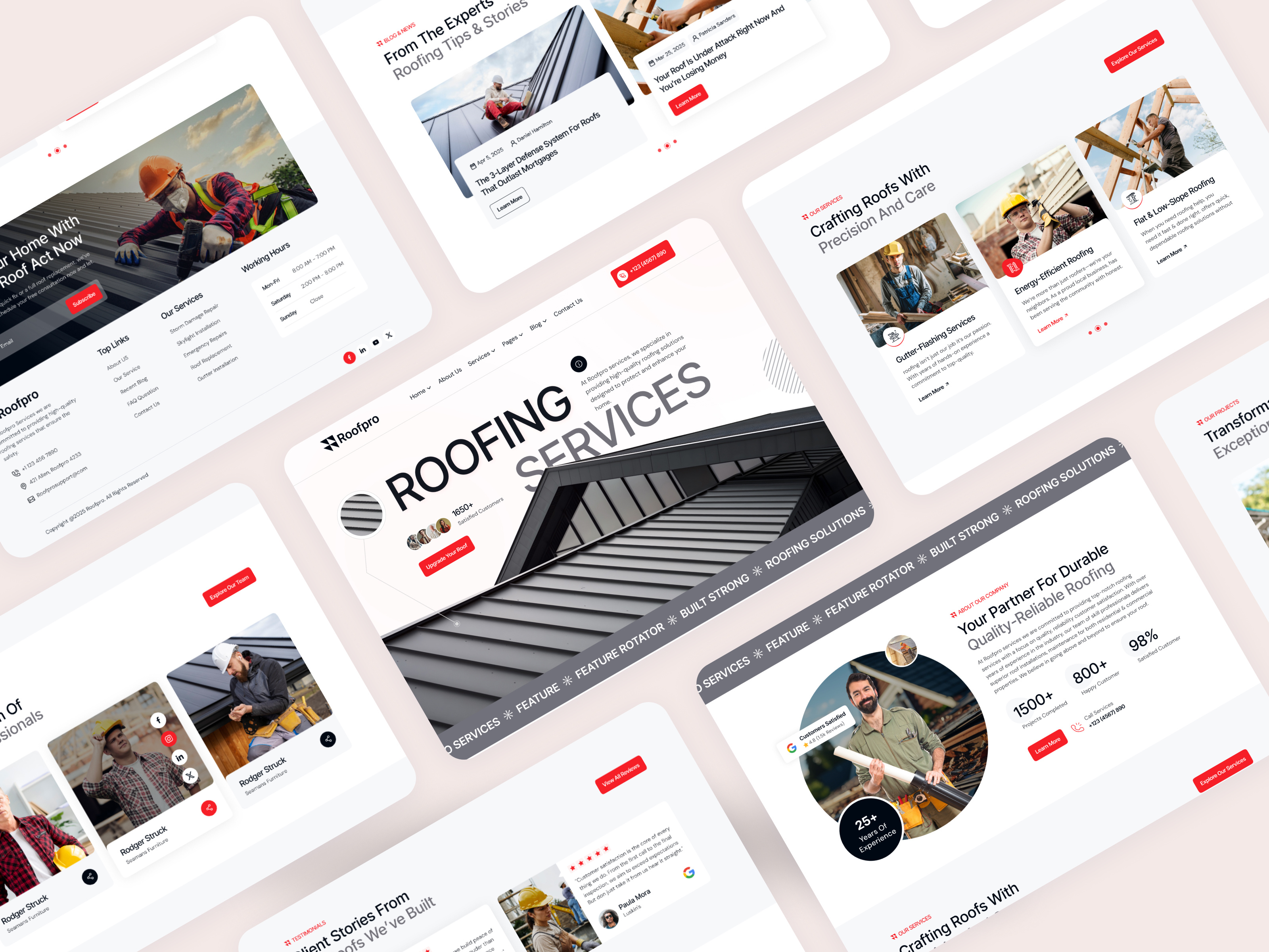 Roofing Services Website Design by FleexStudio | Web Design Agency on ...