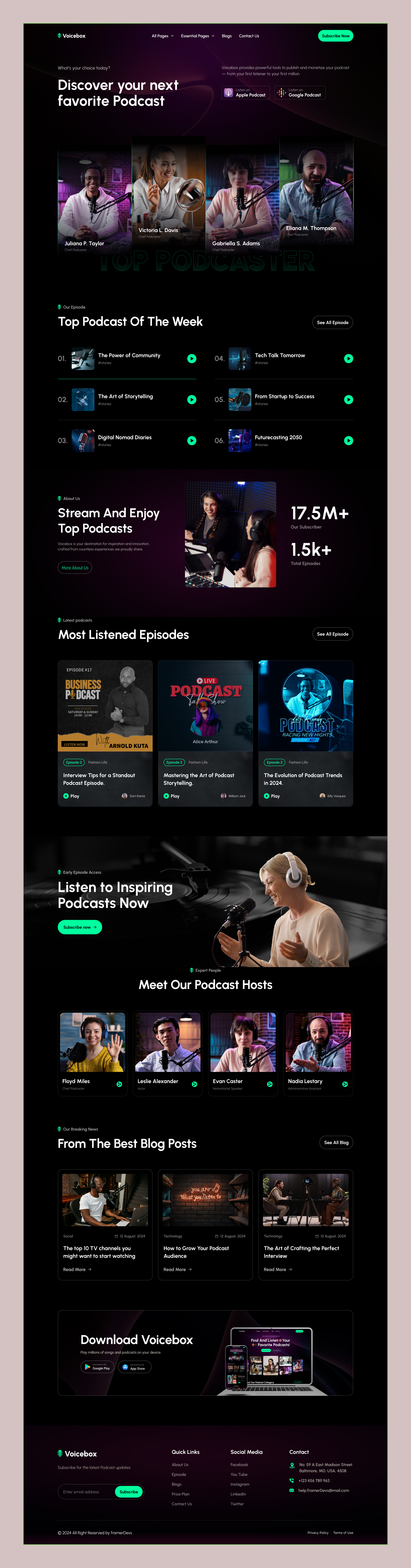Digital Broadcast Podcast Website by Sk Nahid Hasan on Dribbble