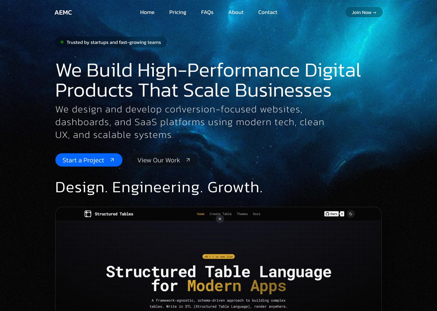 High-Performance Digital Products Hero Section by Amegh Coder on Dribbble