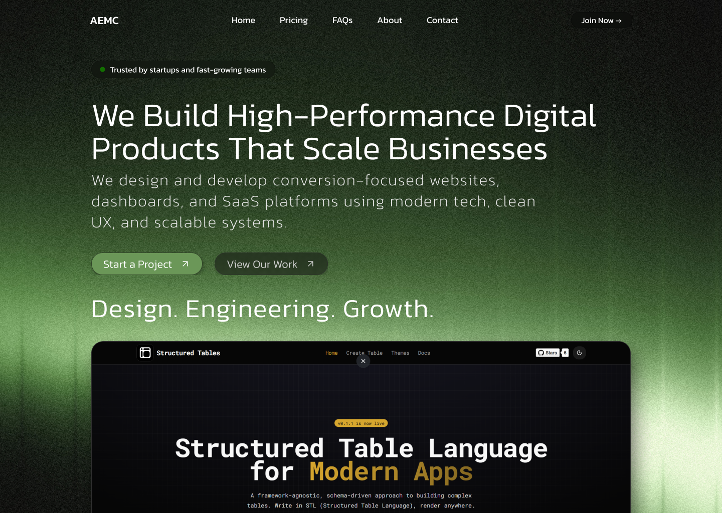 High-Performance Digital Products Hero Section by Amegh Coder on Dribbble