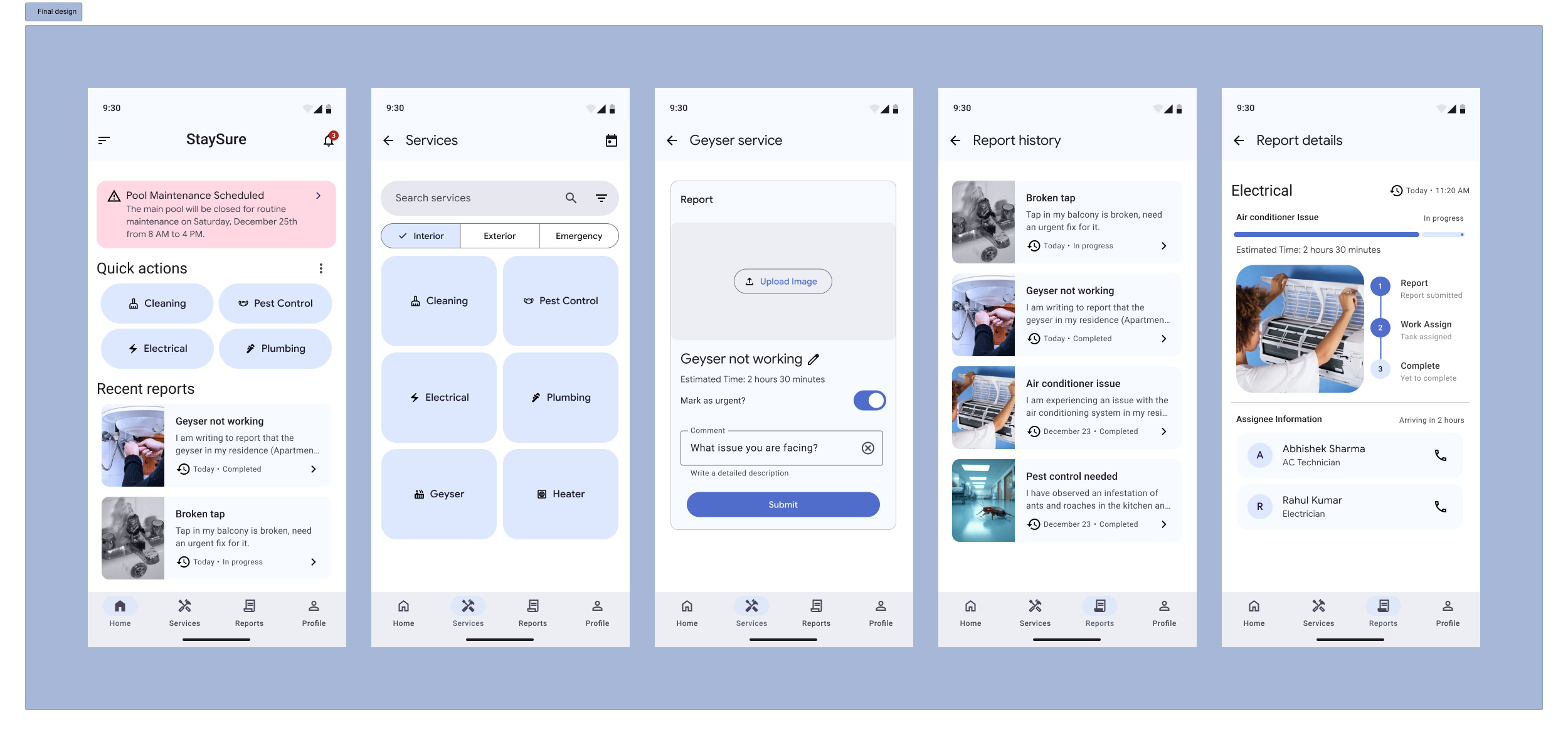 StaySure - Residence Management App by Anas Razy on Dribbble