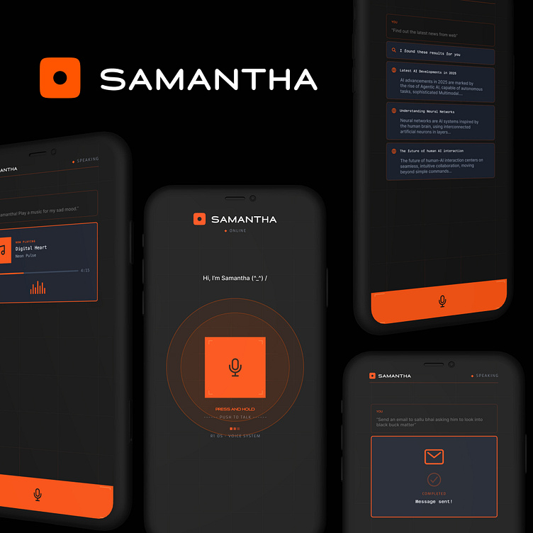 Samantha AI - Single button app design by Anas Razy on Dribbble