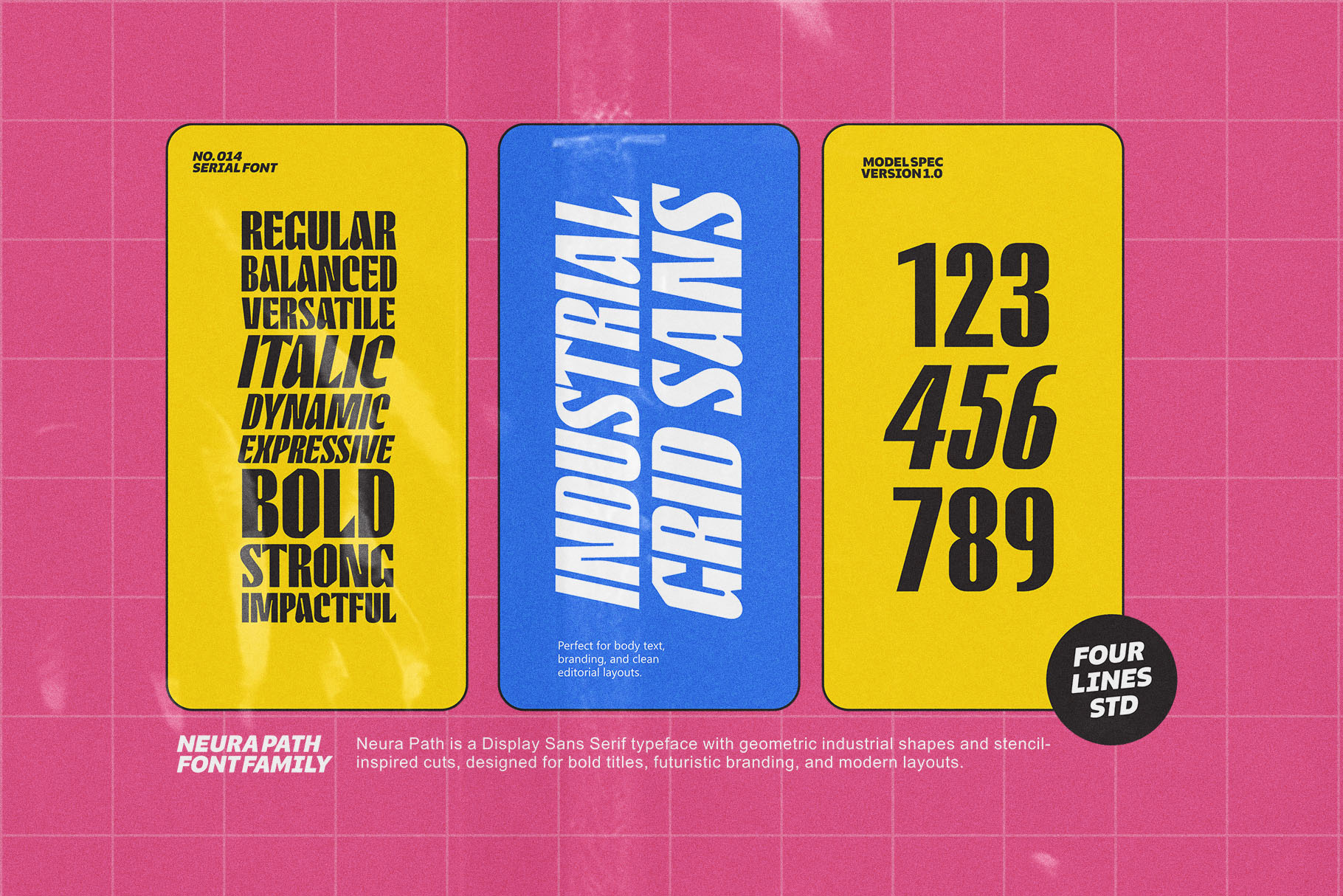 Neura Path – Industrial Display Sans by Four Lines Std. on Dribbble