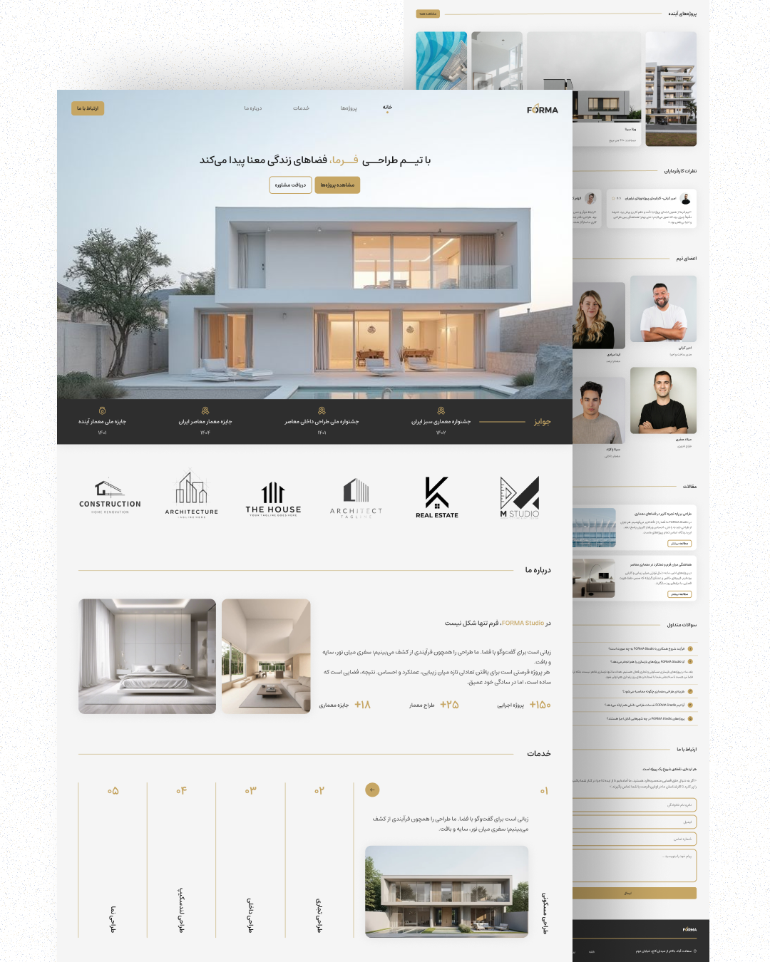 UI UX Design for Forma Architecture Studio by Negin Hashemi on Dribbble