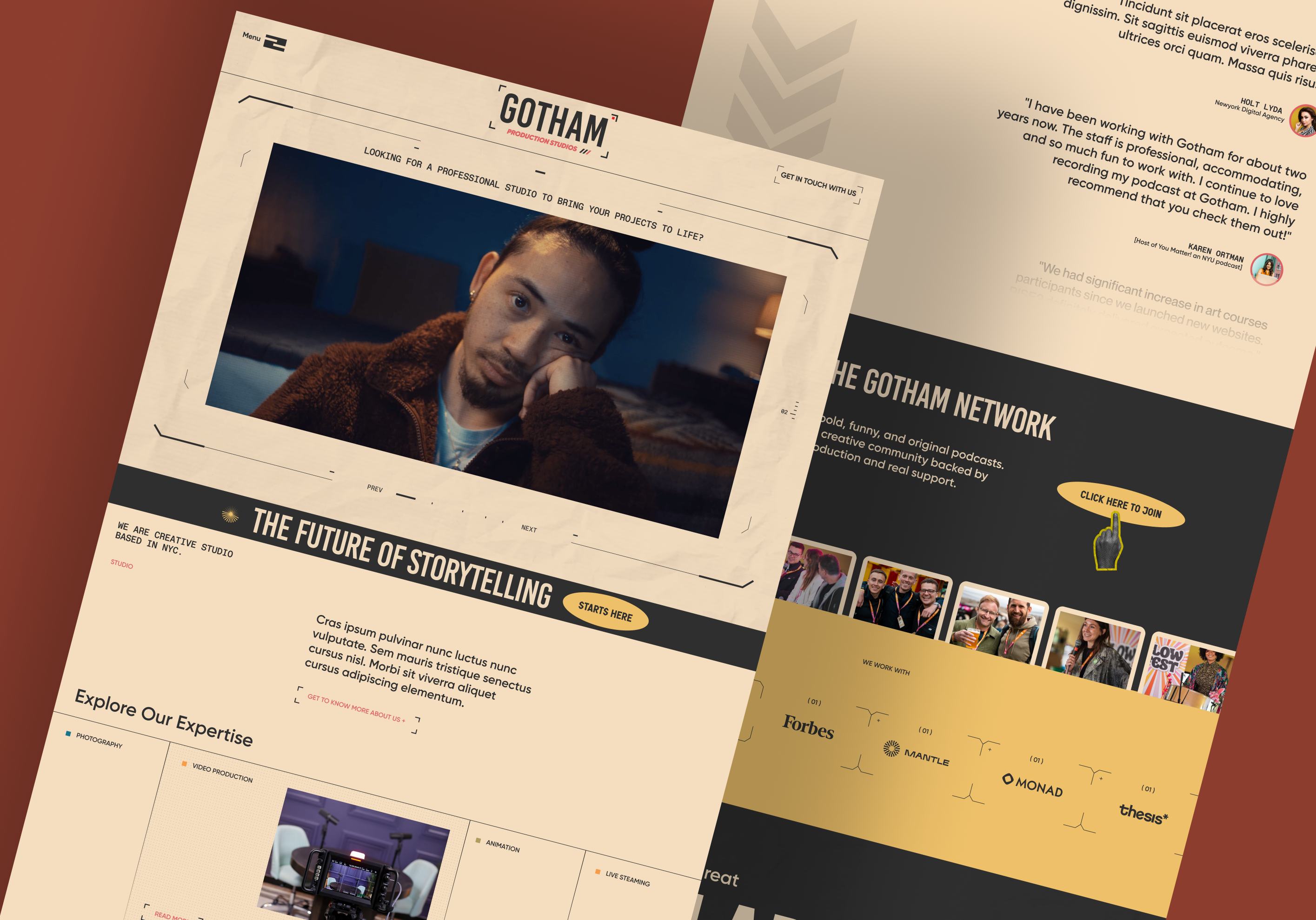Content Production Website Homepage by Sachin Dhatterwal on Dribbble