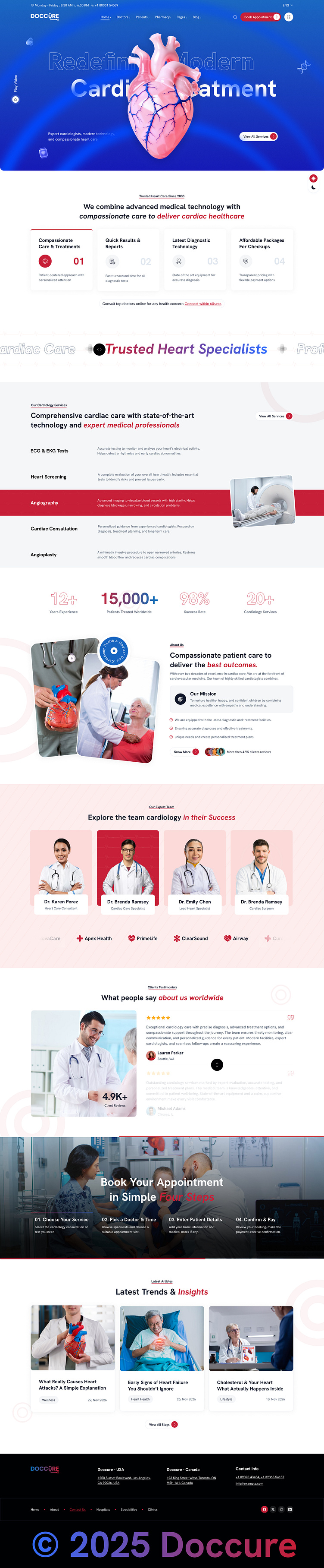 Doccure - Cardiology Medical Landing Page Design by Dreams Technologies on Dribbble