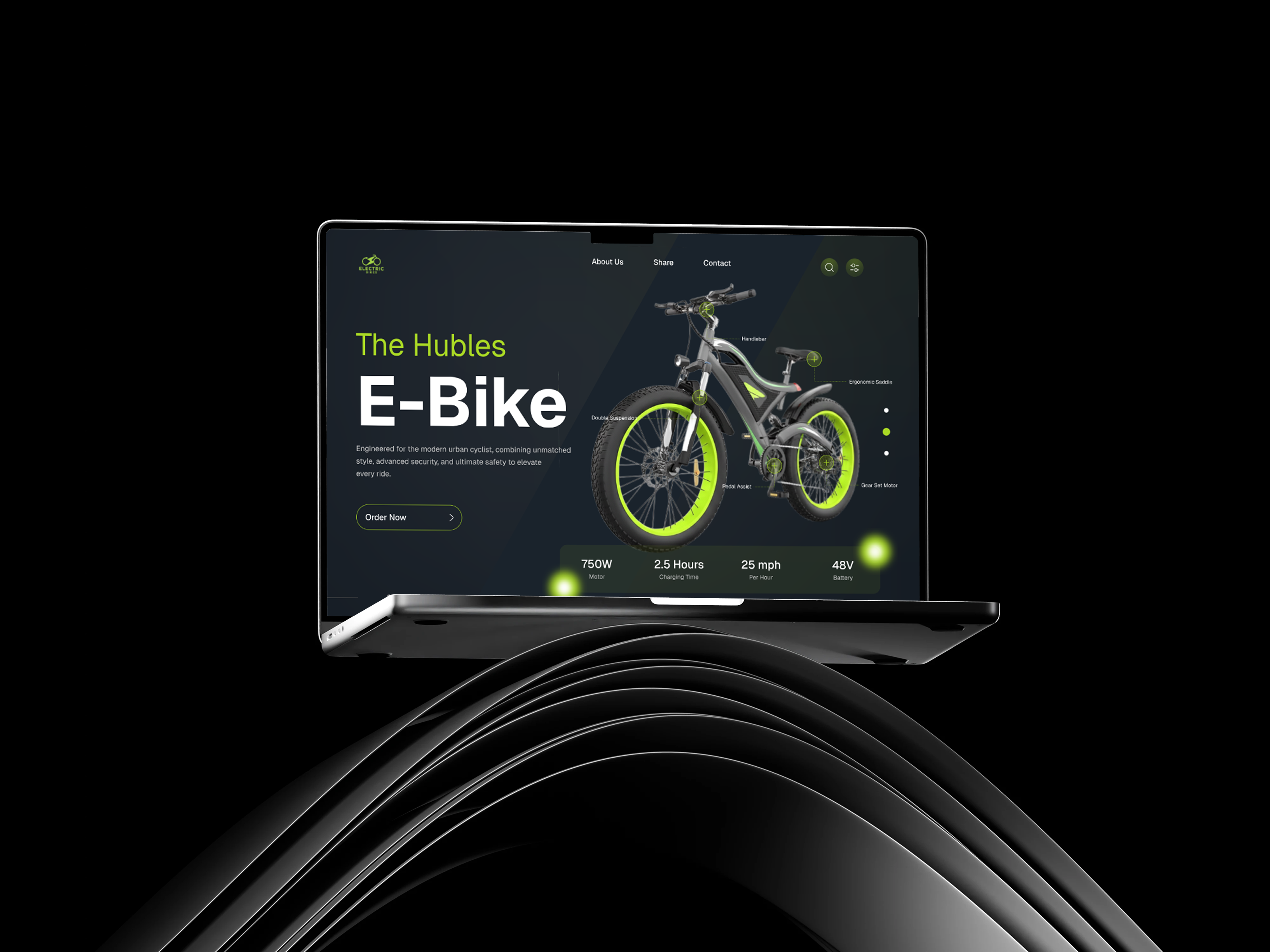 E-Bike Landing Page UI/UX by UX crate for UX Crate Lab on Dribbble