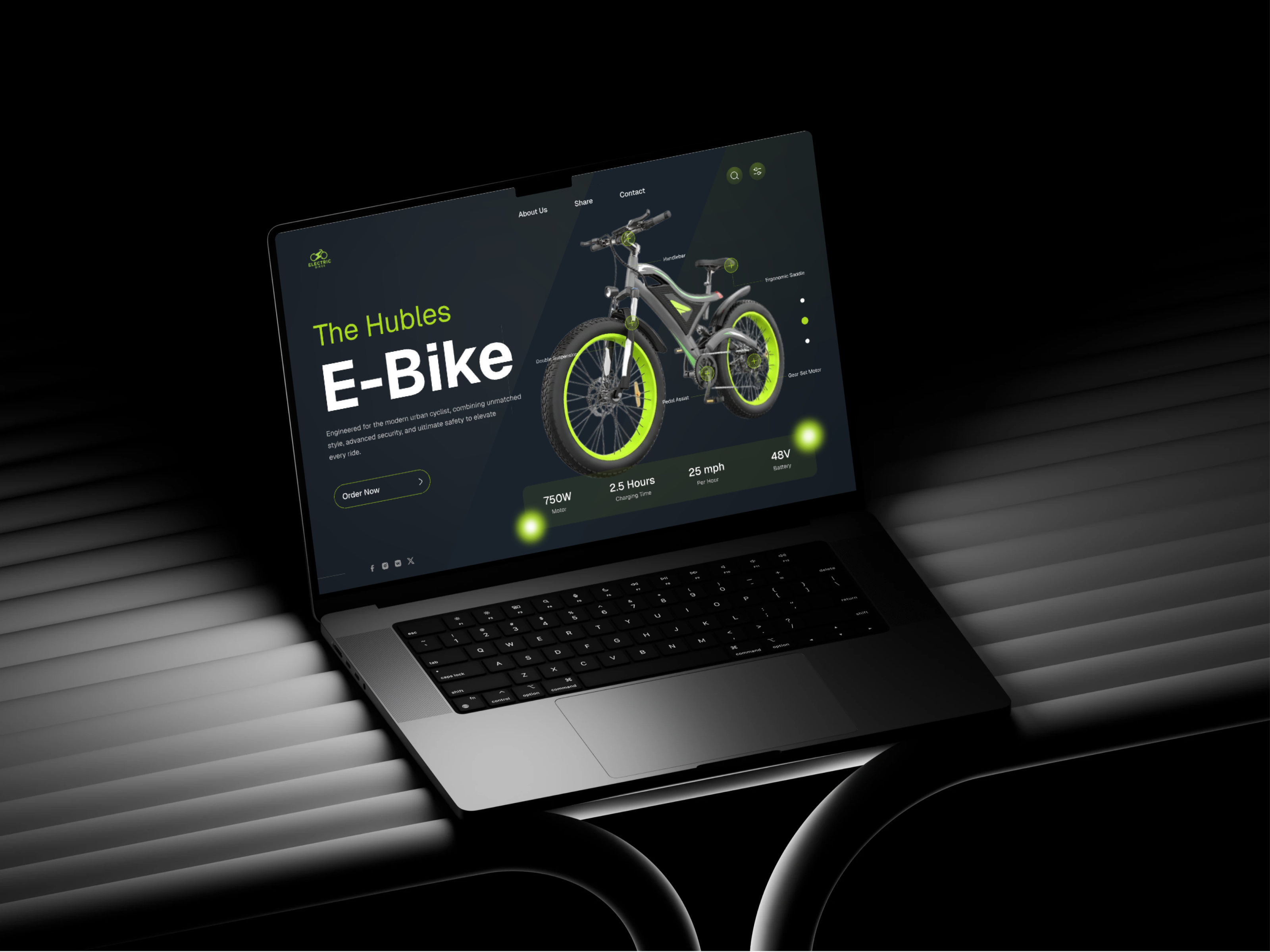 E-Bike Landing Page UI/UX by UX crate for UX Crate Lab on Dribbble