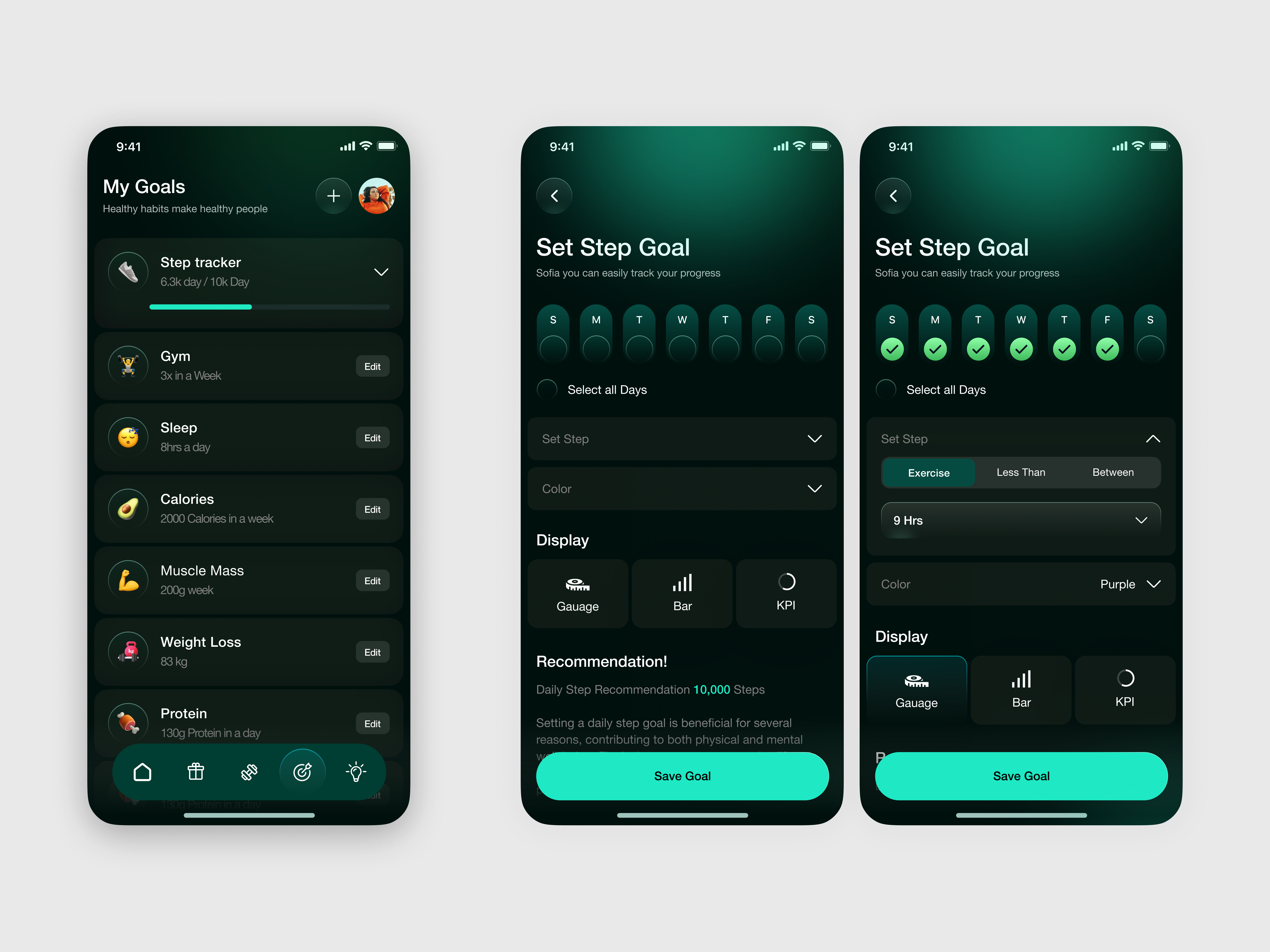 Fitness Goal Tracking & Habit Management Flow by Orbix Studio – Mobile ...