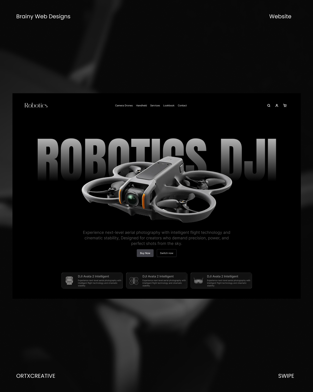 Robotics Drone Website UI Design Concept by Sivasankar on Dribbble