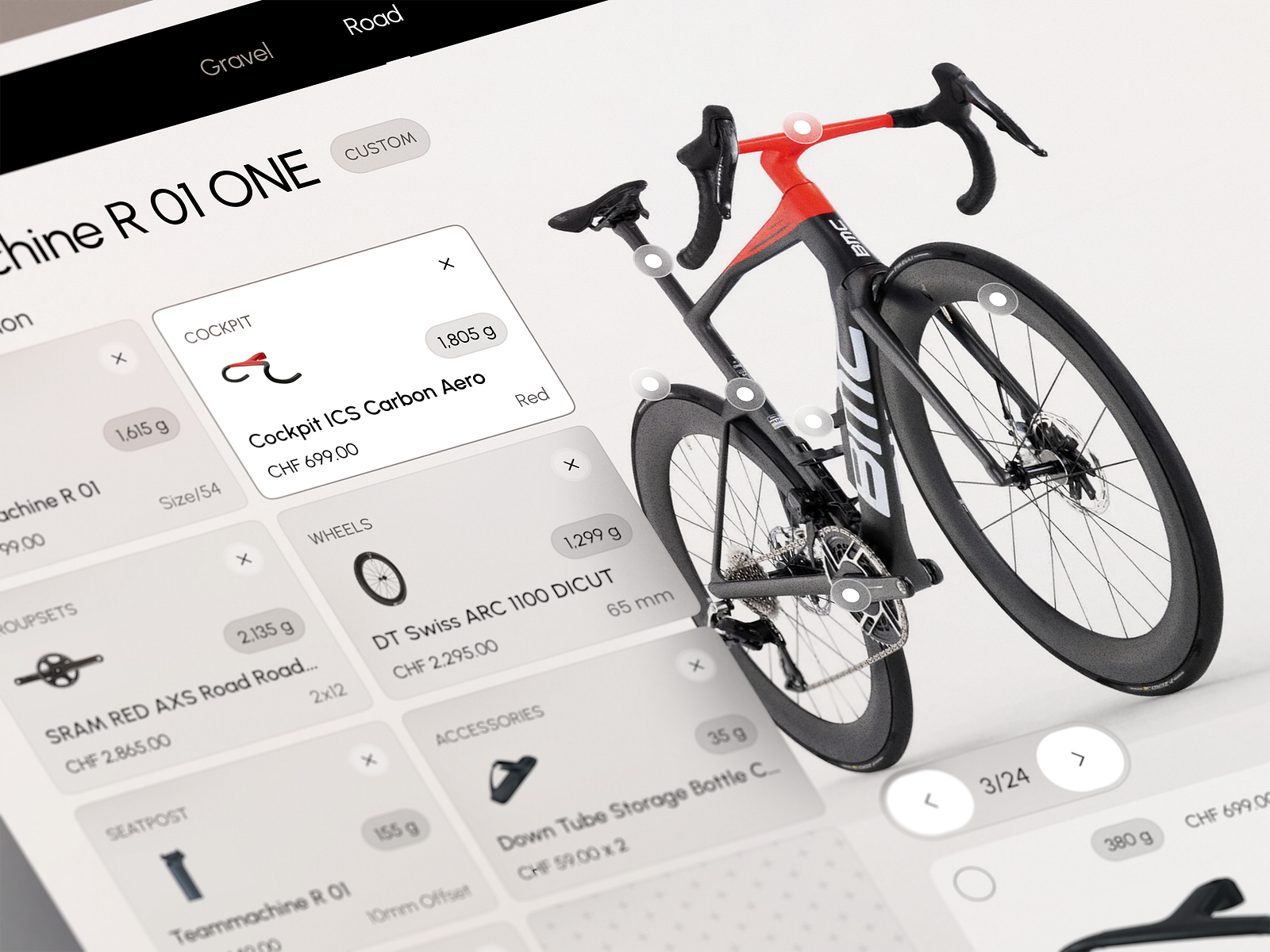 Bike Configurator B2C - Dashboard Web App BMC by Andrii Kuzma on Dribbble