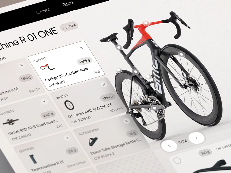 Bike Configurator B2C - Dashboard Web App BMC by Andrii Kuzma on Dribbble