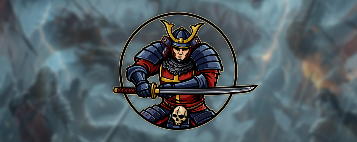 Samurai Mascot Logo Design with Banner by Hope on Dribbble