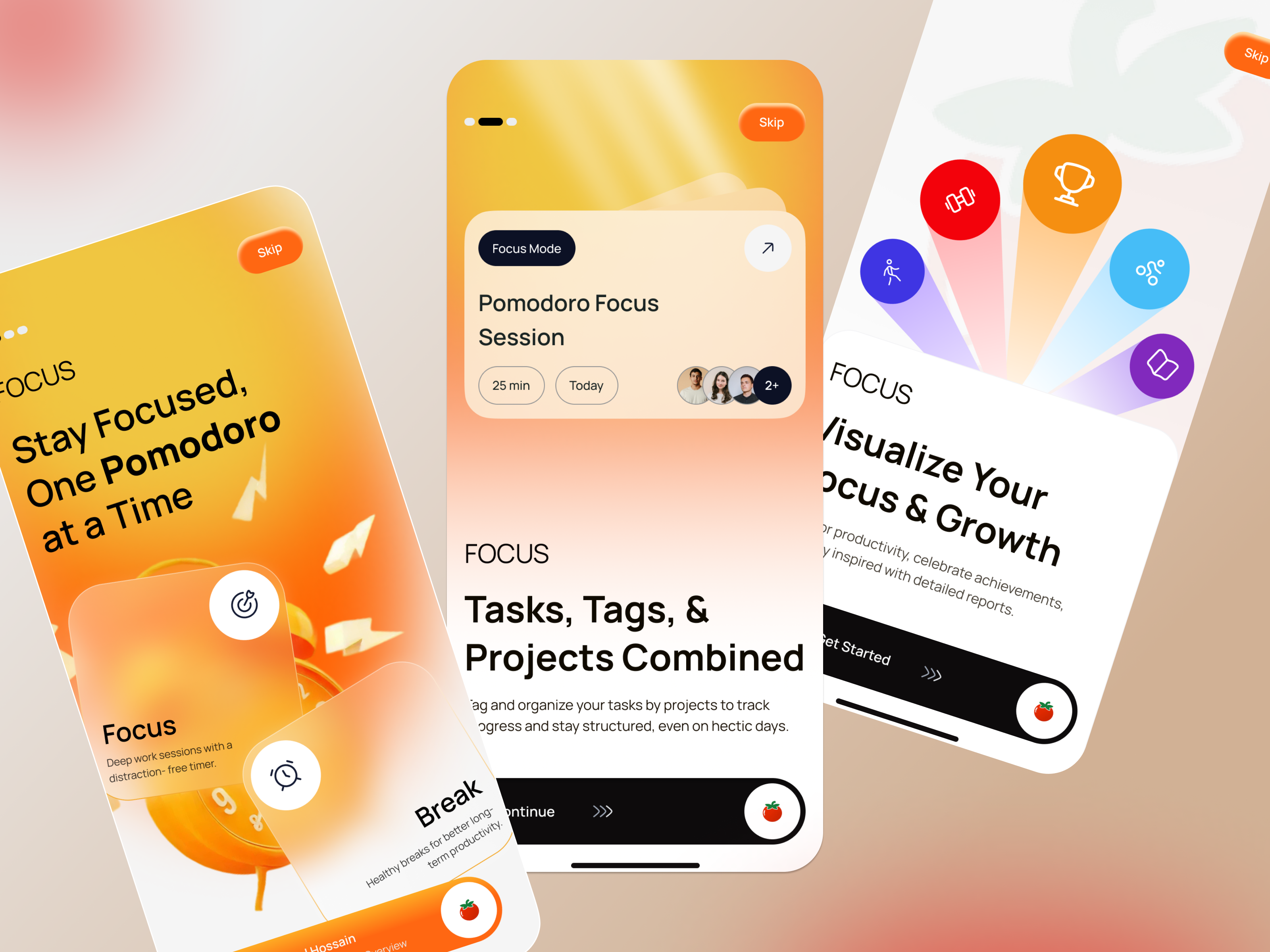 AI Productivity App Onboarding UI – Focus, Tasks & Growth by Fazlur ...