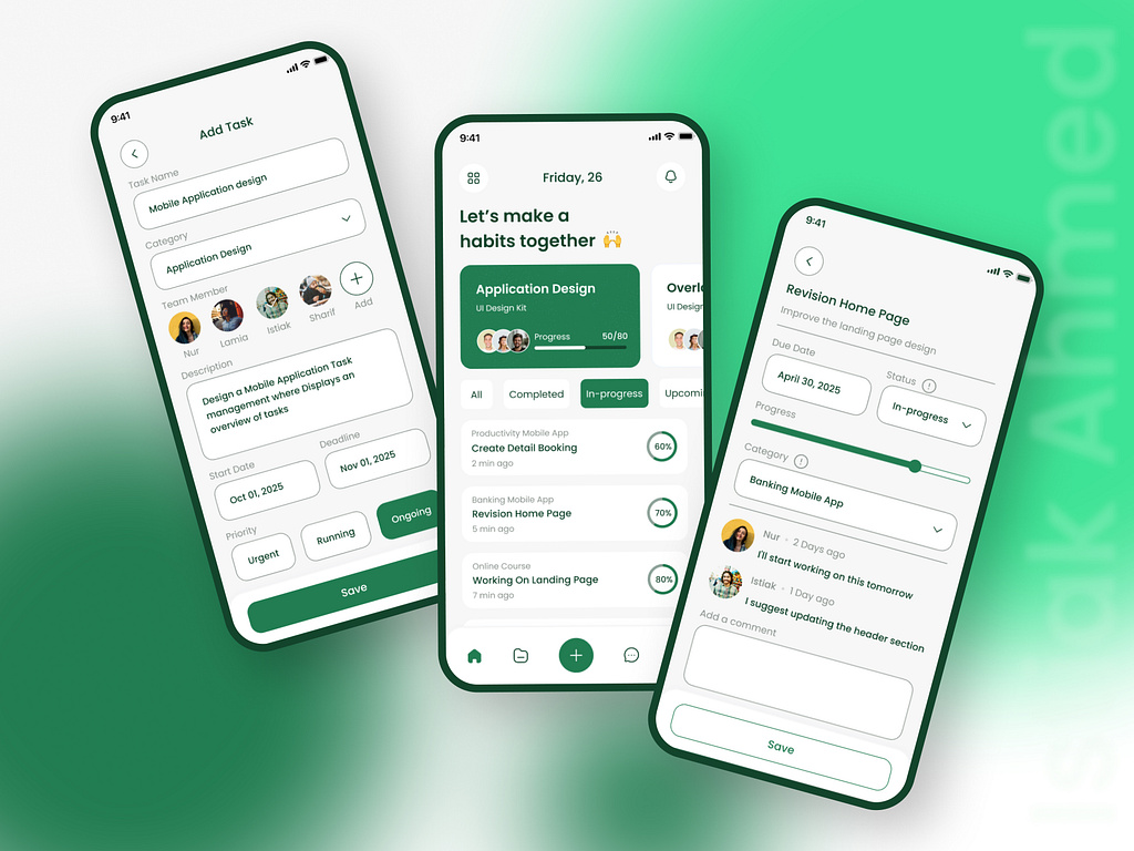 Task Management App: iOS/Android UI by Istiak Ahmed on Dribbble
