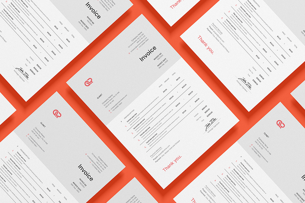 Minimal Invoice Template – Vol 03 by DigitalFiles.net on Dribbble