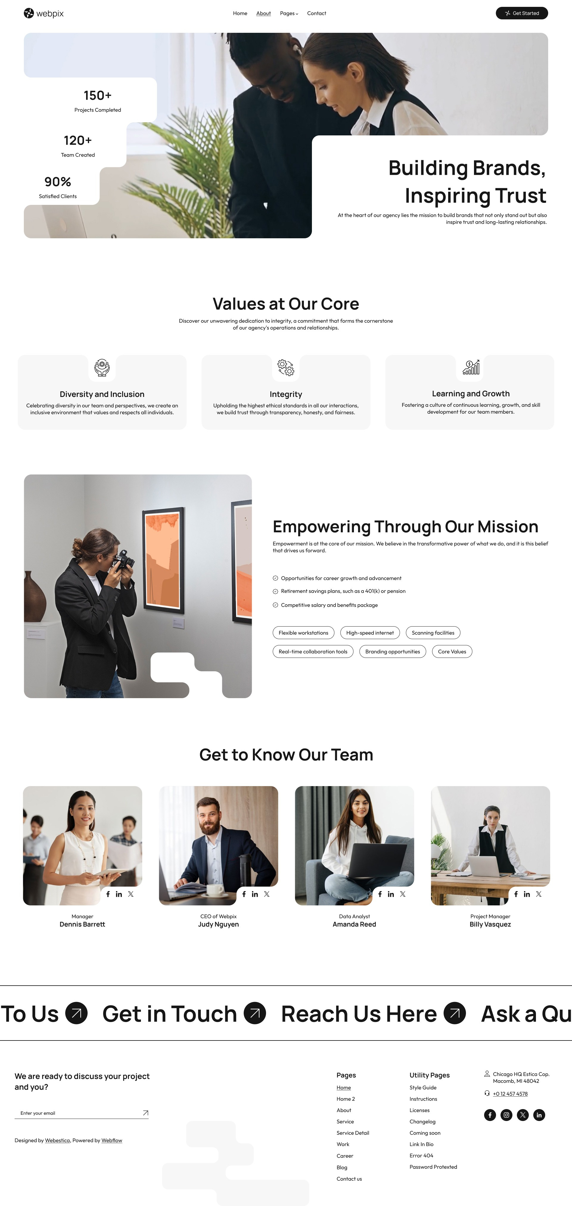 Branding Agency Website Template by Prashant Tandel on Dribbble