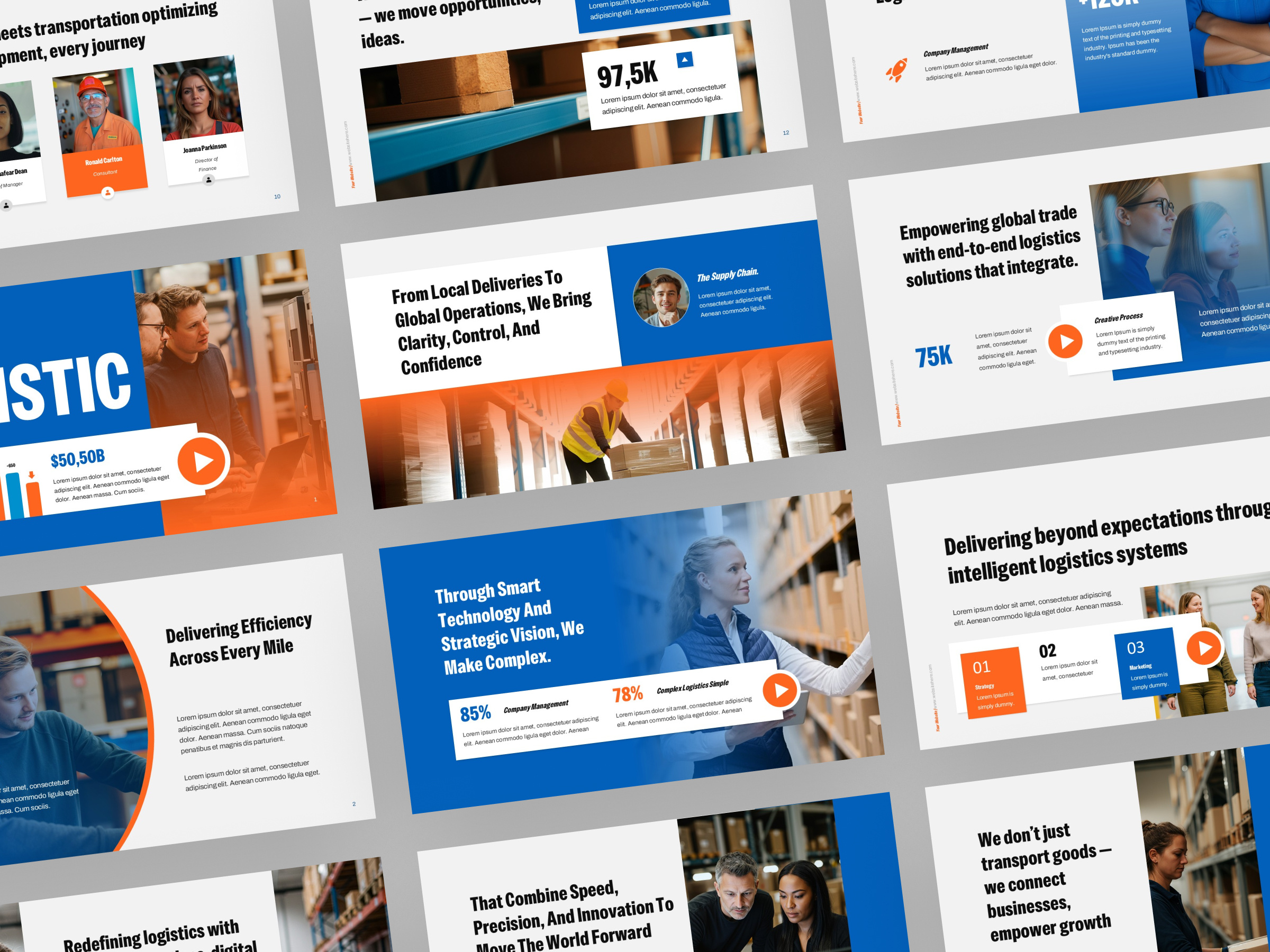 Logistic & Shipping PowerPoint Presentation Template by Premast on Dribbble