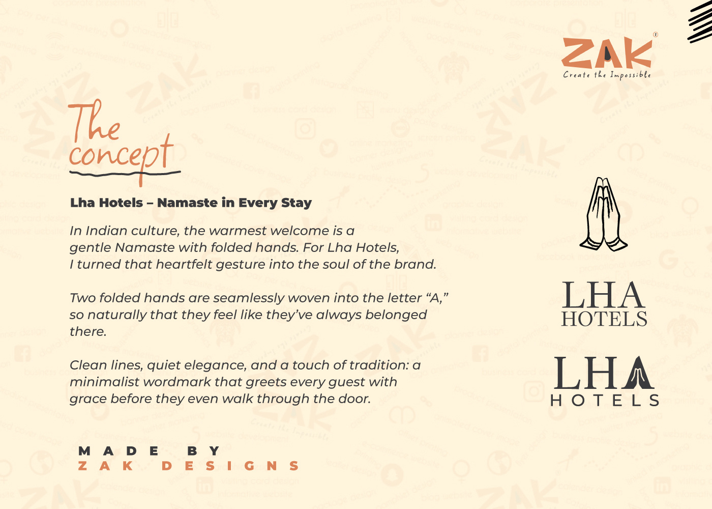 Concept Based Logo Design for LHA Hotels by Zain Ahmed Kamal on Dribbble