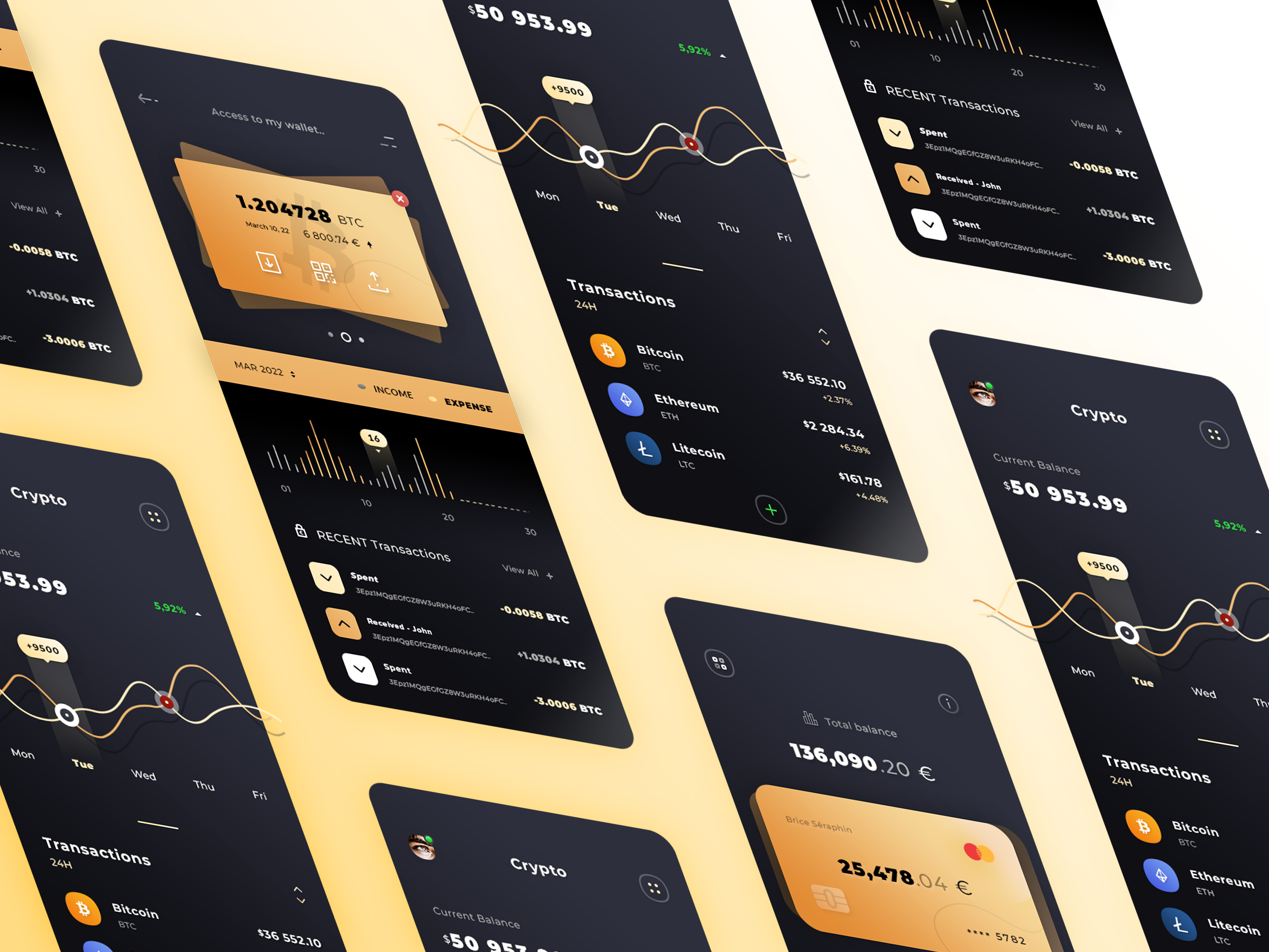 Finance app by Séraphin Brice on Dribbble