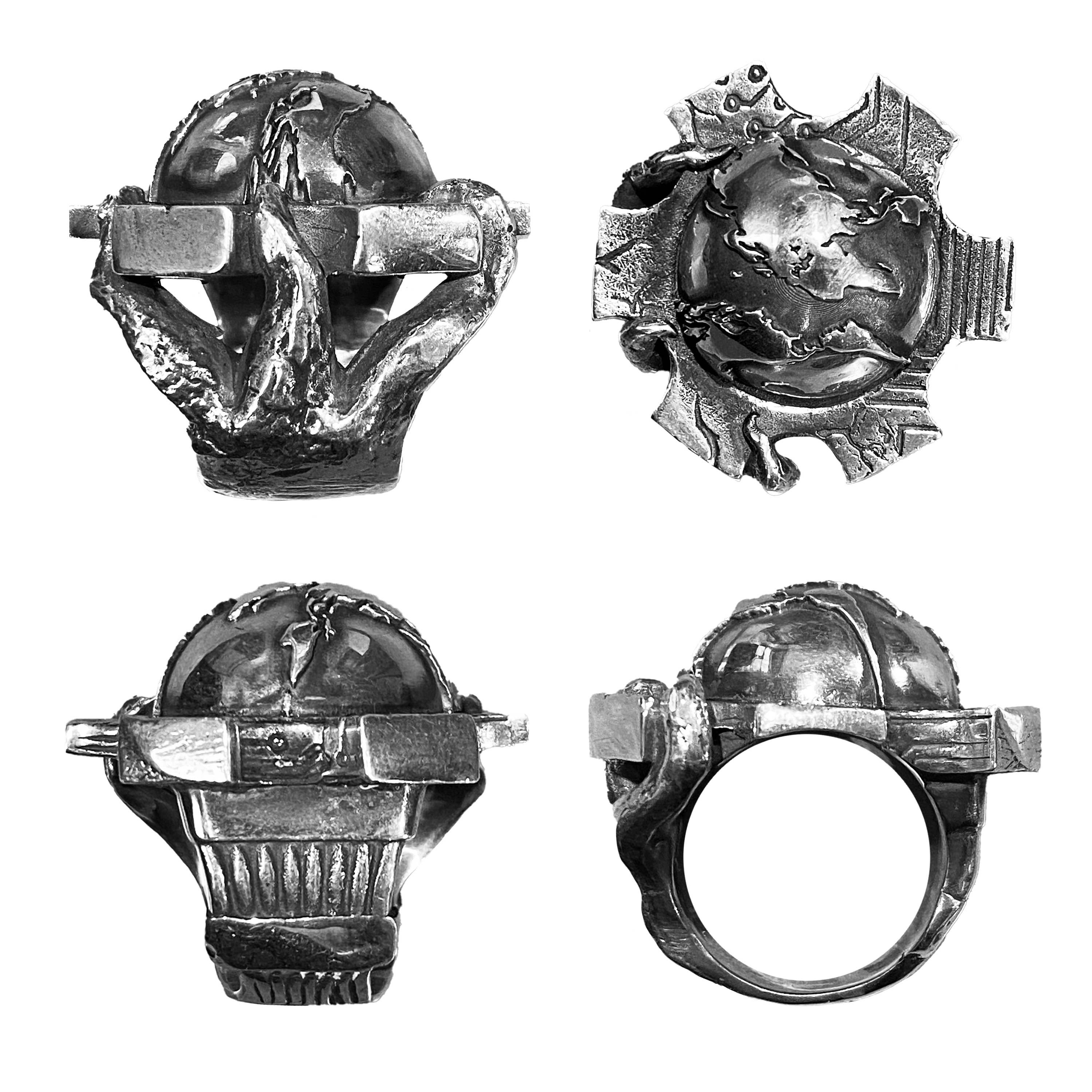 SILVER GEAR RING by danyognev on Dribbble