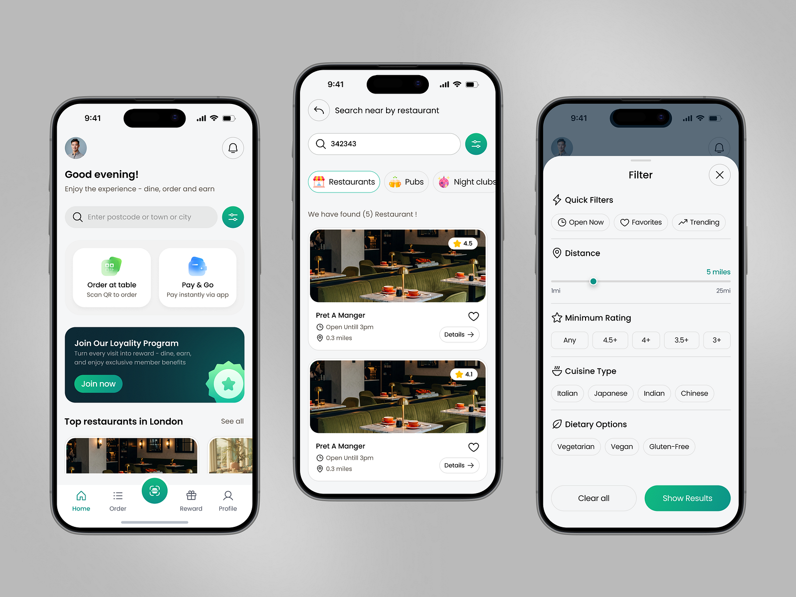 Restaurant Booking App UI by Mostafizur Rahaman on Dribbble