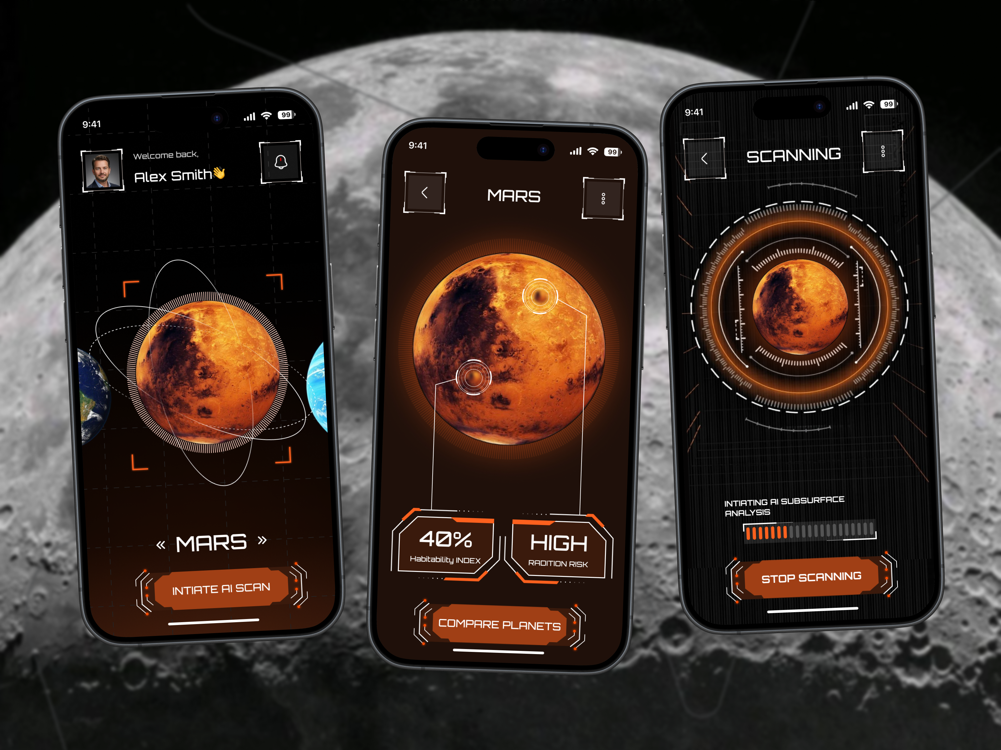 Space Exploration App – Planet Analysis UI by Blend wrk UI/UX for Blend ...