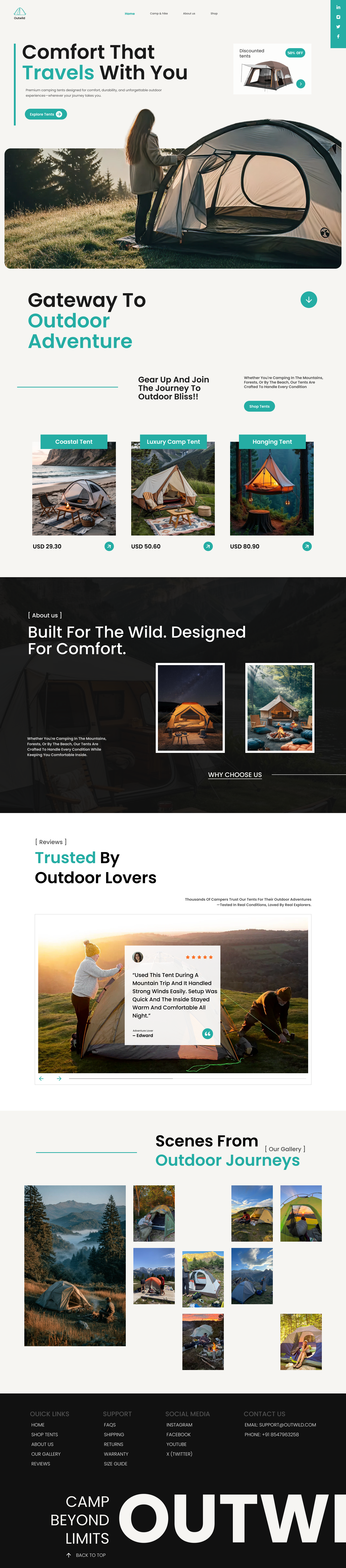 Outdoor E-commerce Website UI/UX by MC-UIUX for Master Creationz ...