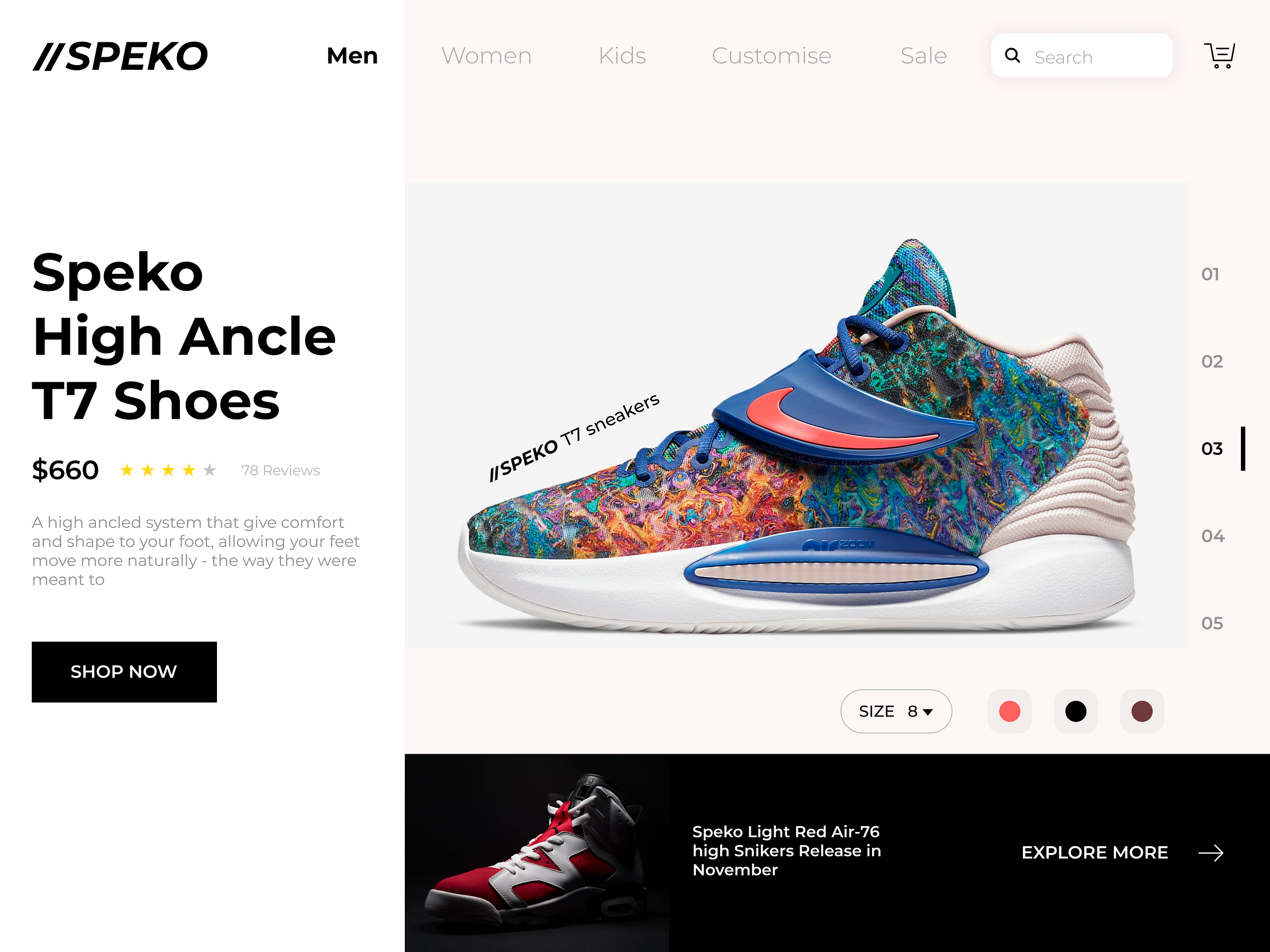 Sneaker Product Page — E-Commerce Website UI by Divya on Dribbble